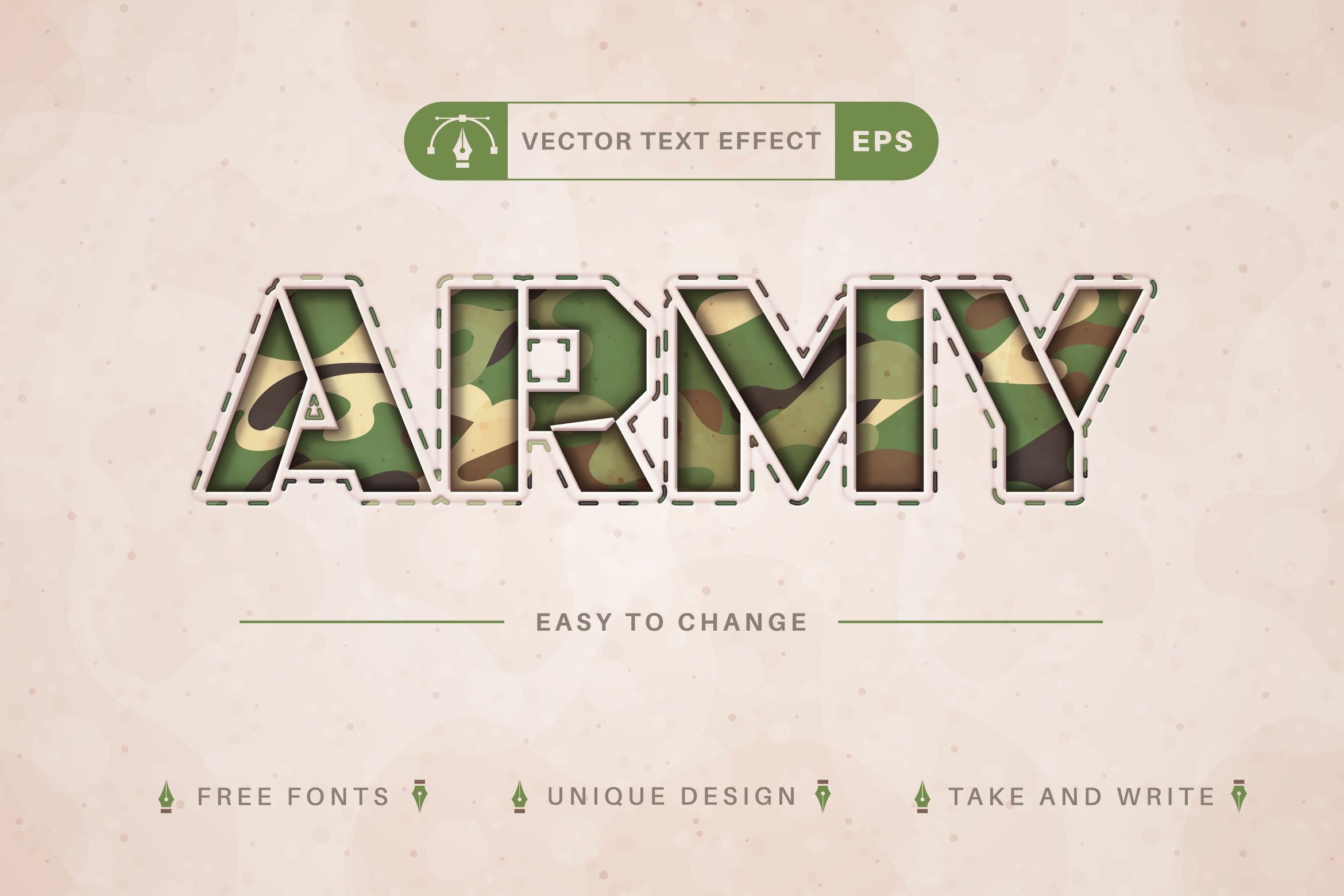 Army - Editable Text Effect, Font Style (2218998)
