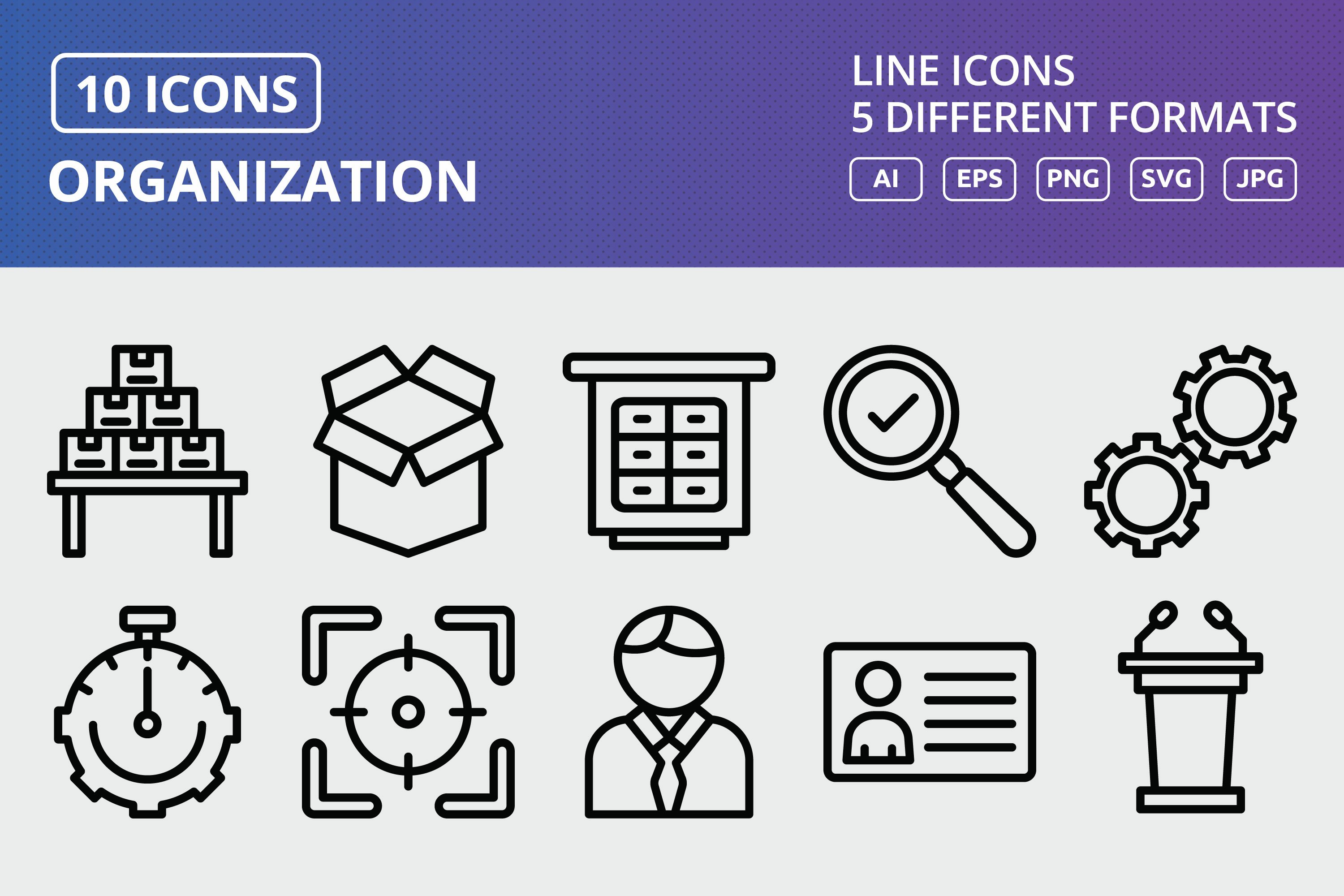 Vector Organization Icon Set (2199630) | Icons | Design Bundles