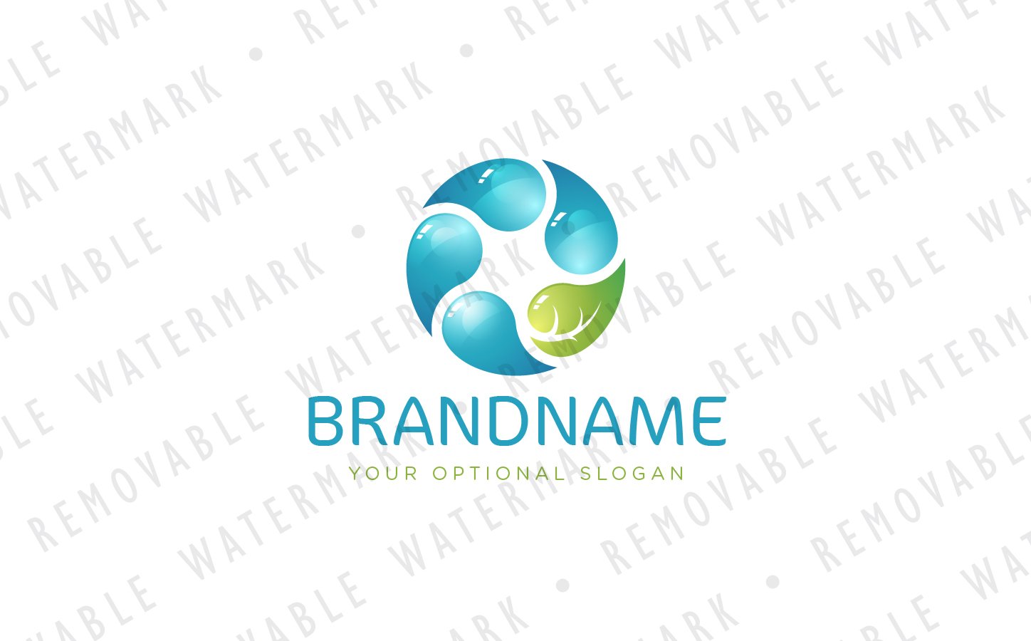 Natural Circle of Water Logo (188811) | Logos | Design Bundles