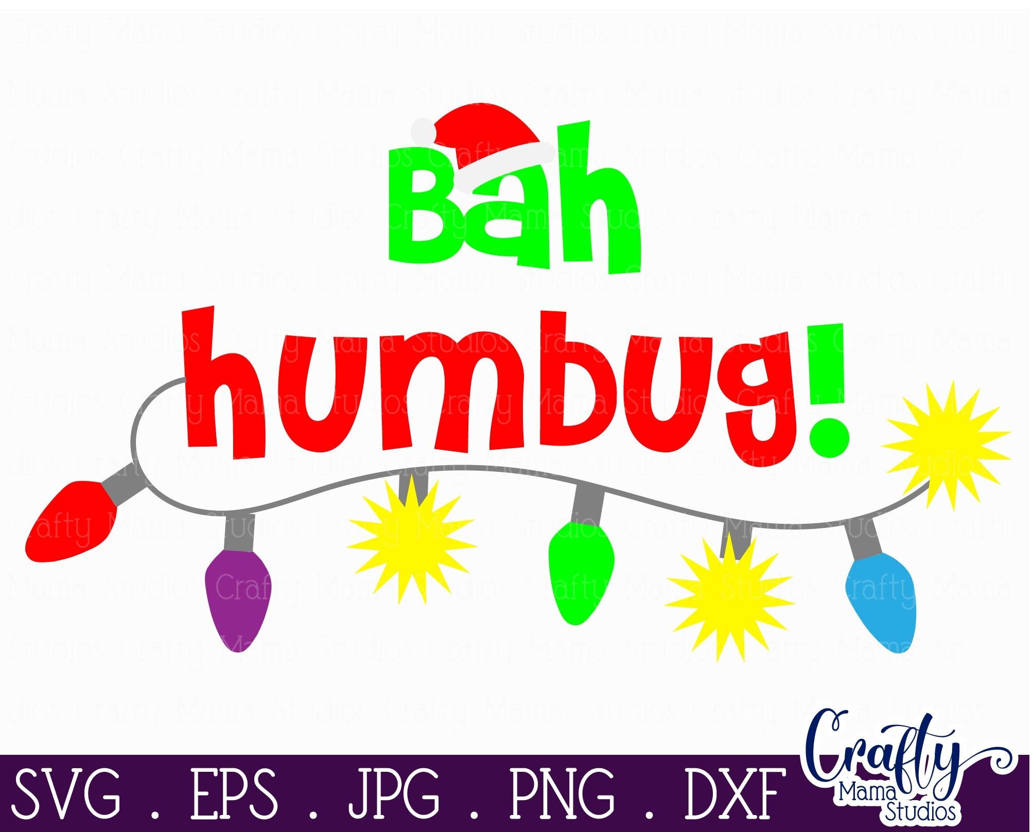Bah Humbug Christmas SVG, Grumpy Christmas, Sarcasm File (378387) | Cut ...