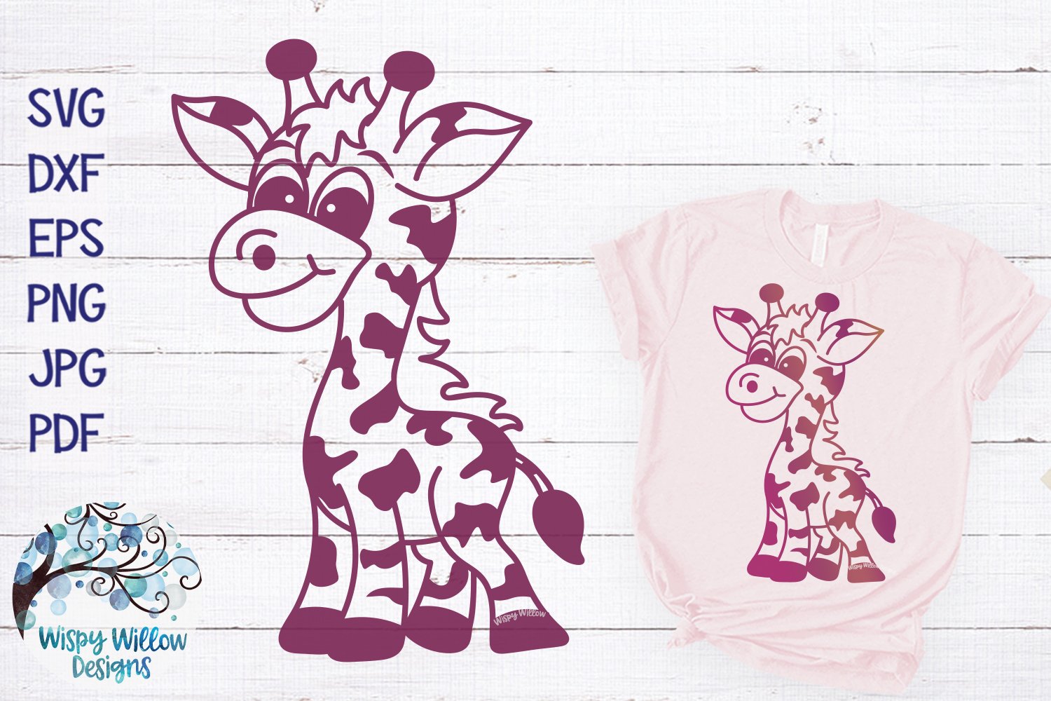 Giraffe SVG | Cute Baby Animal Outline Cut File