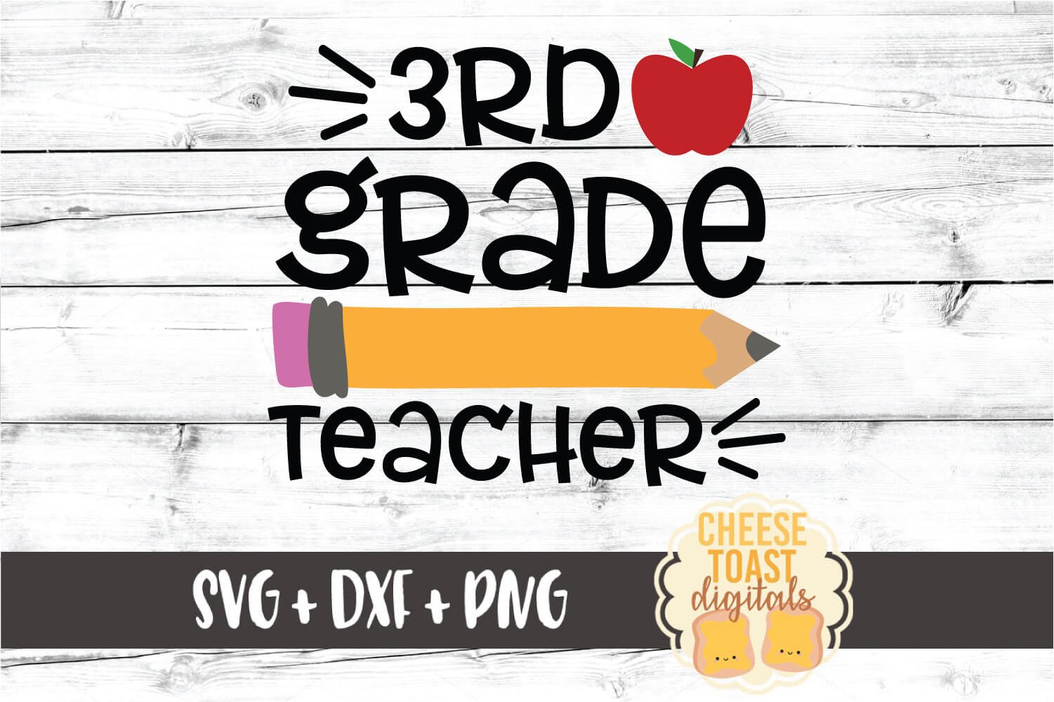 3rd Grade Teacher - Pencil Back to School SVG PNG DXF Files (291557 ...