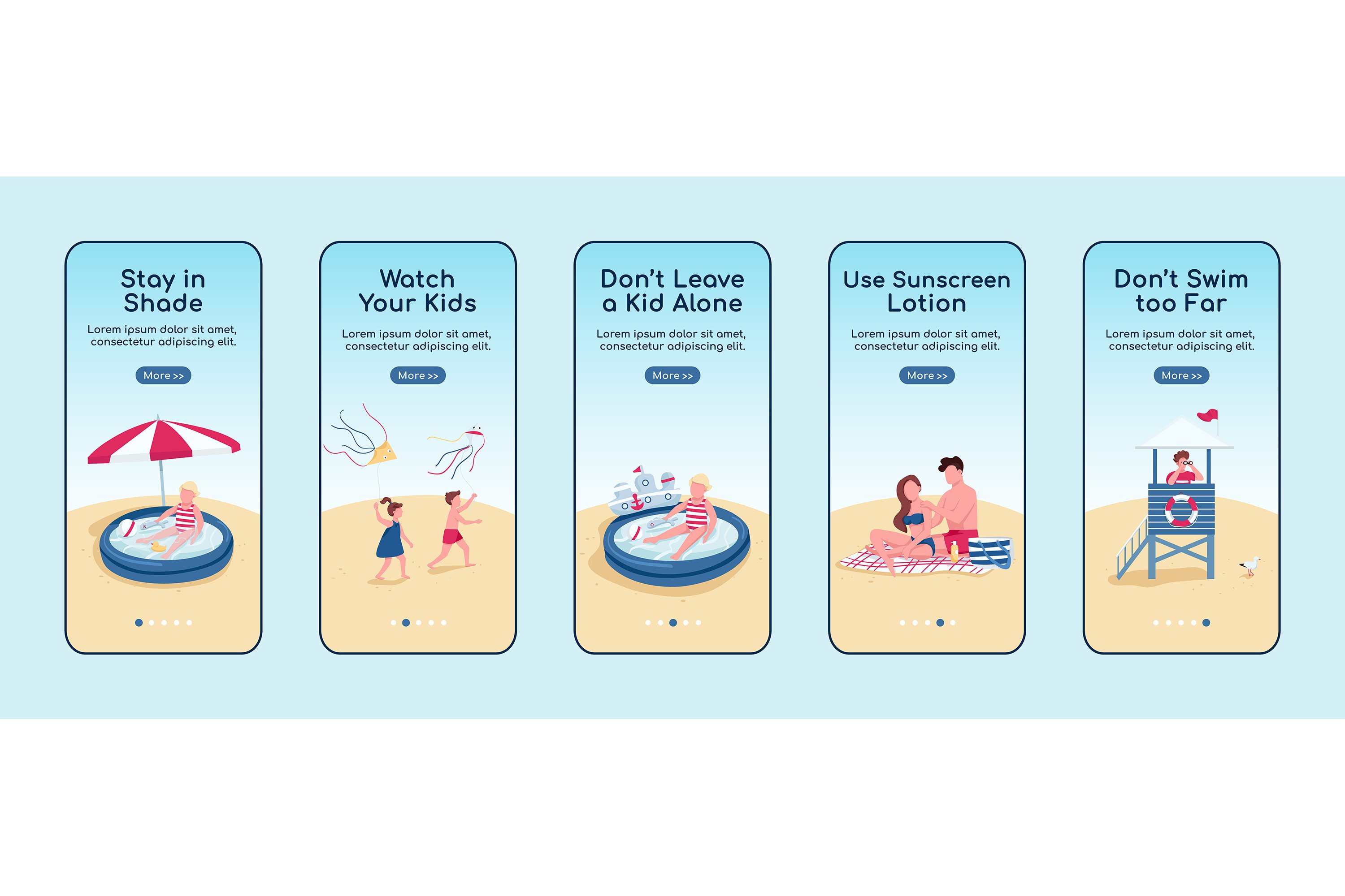 Beach games onboarding mobile app screen vector template (774983 ...