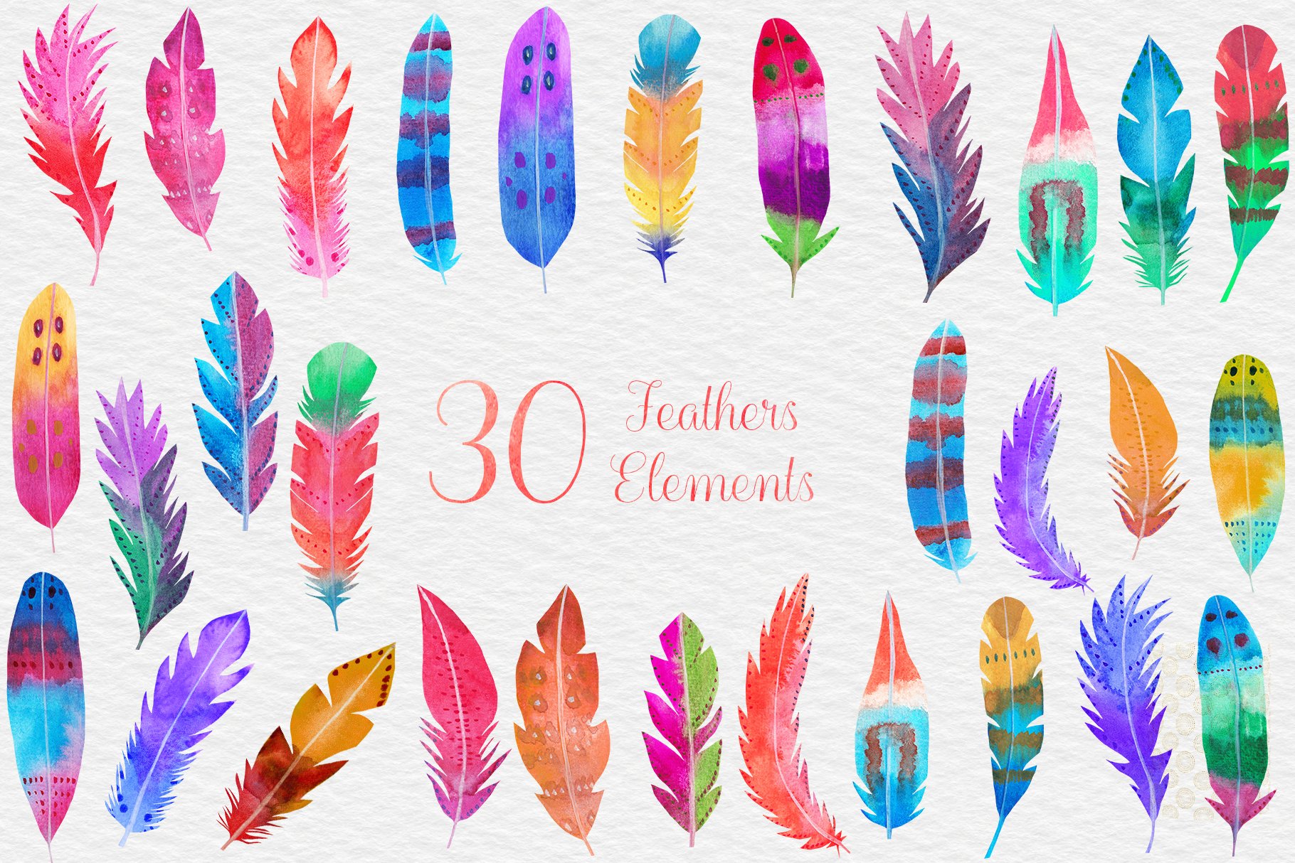 Watercolor Feathers Clipart, Watercolor Feather Illustration (365227 ...