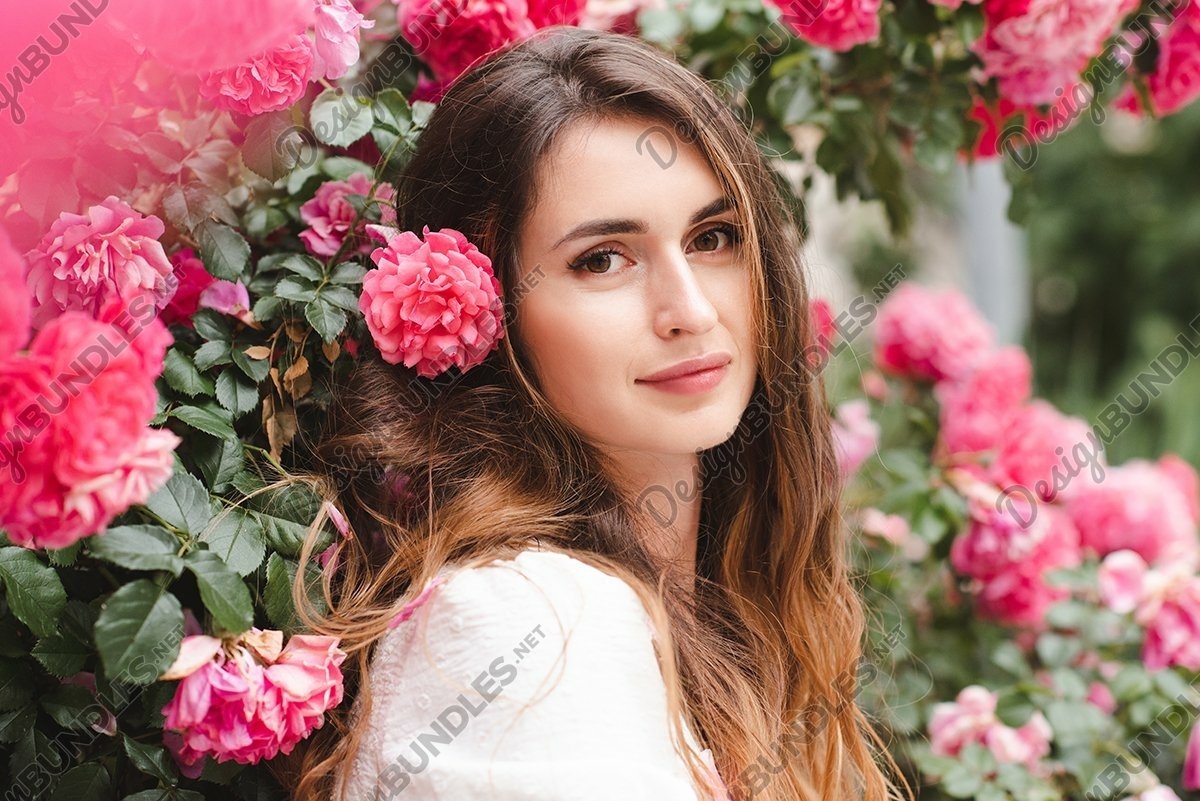 Beautiful Girl With Rose