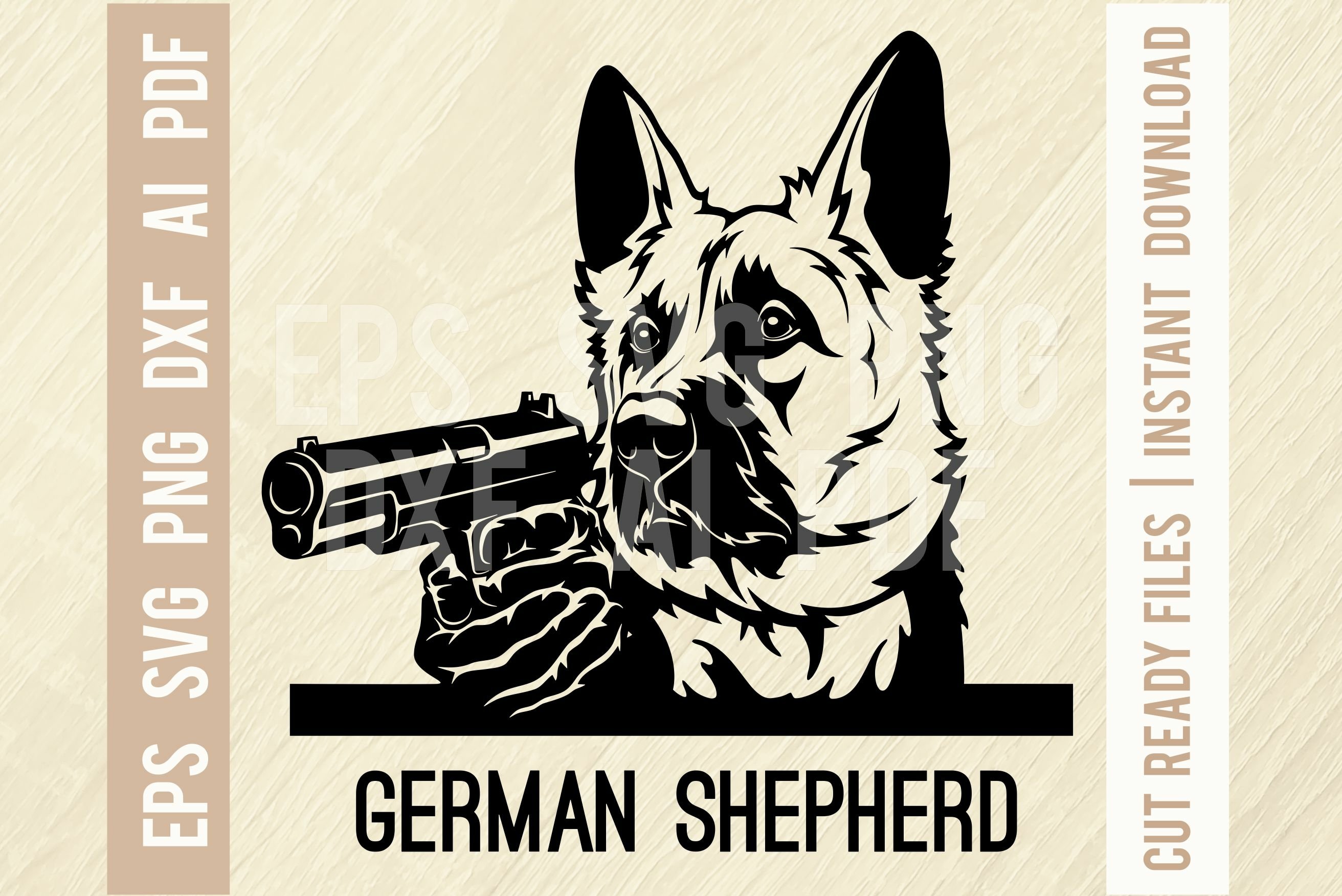 Mean German Shepherd Clipart