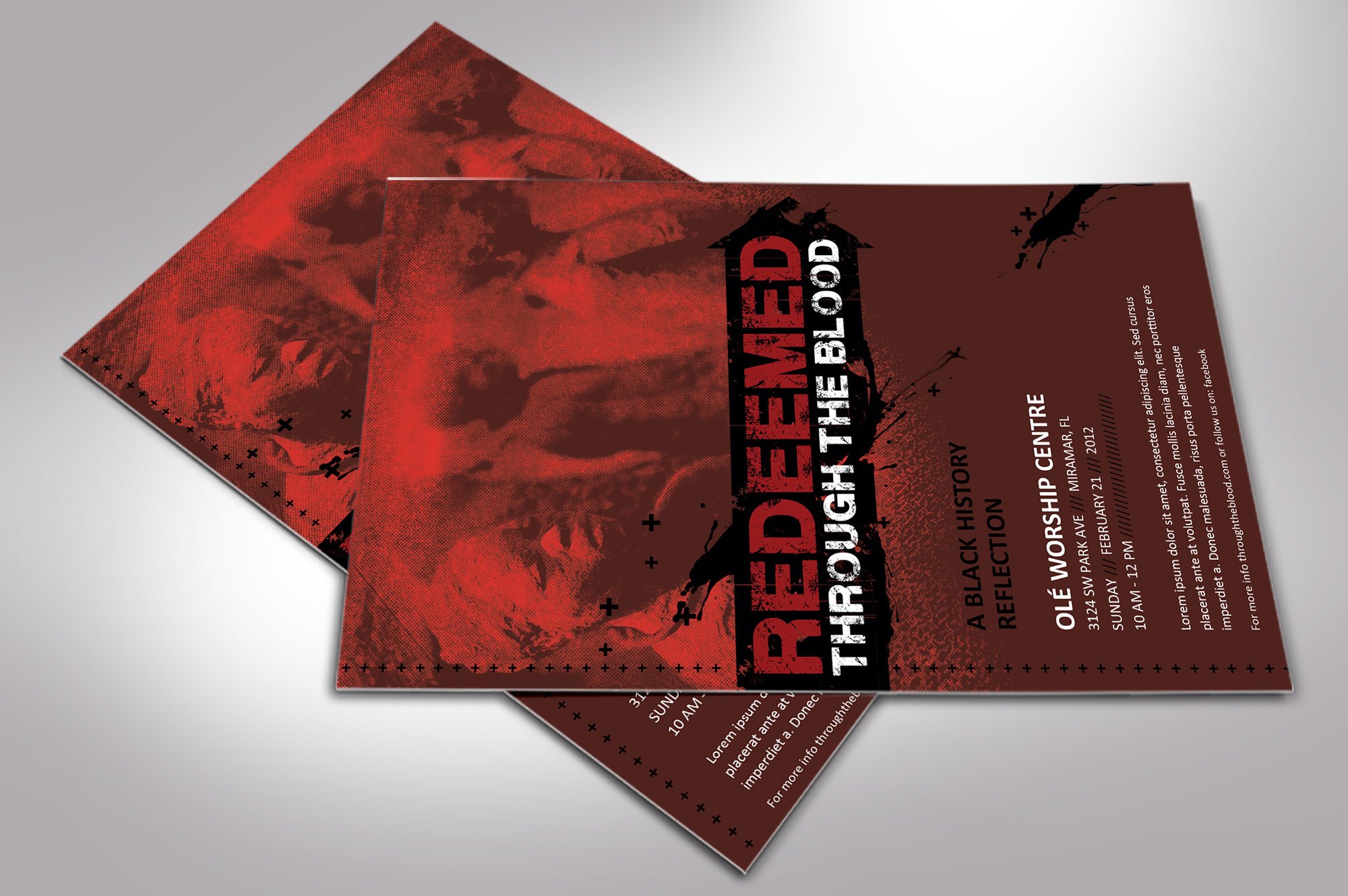 Redeemed Black History Flyer Word Publisher Template V2 (468580 ...