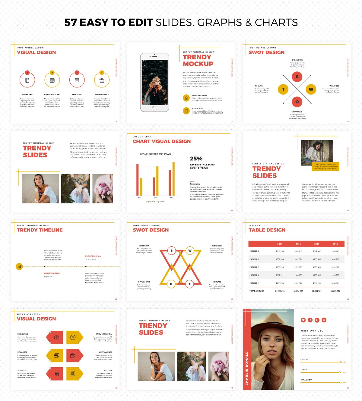 Trendy Slides PowerPoint Template (125730) | Presentation Templates ...