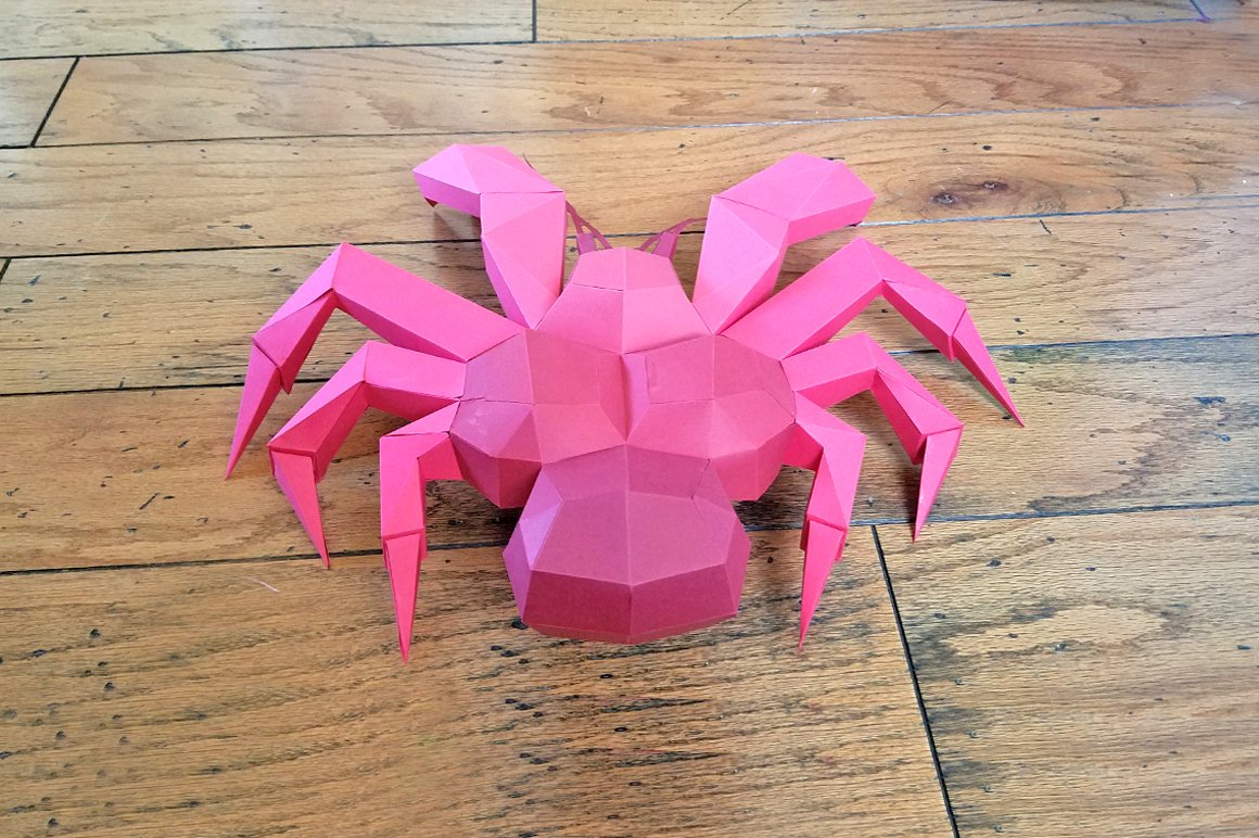 DIY Coconut Crab - 3d papercraft (575437) | Paper Cutting | Design Bundles