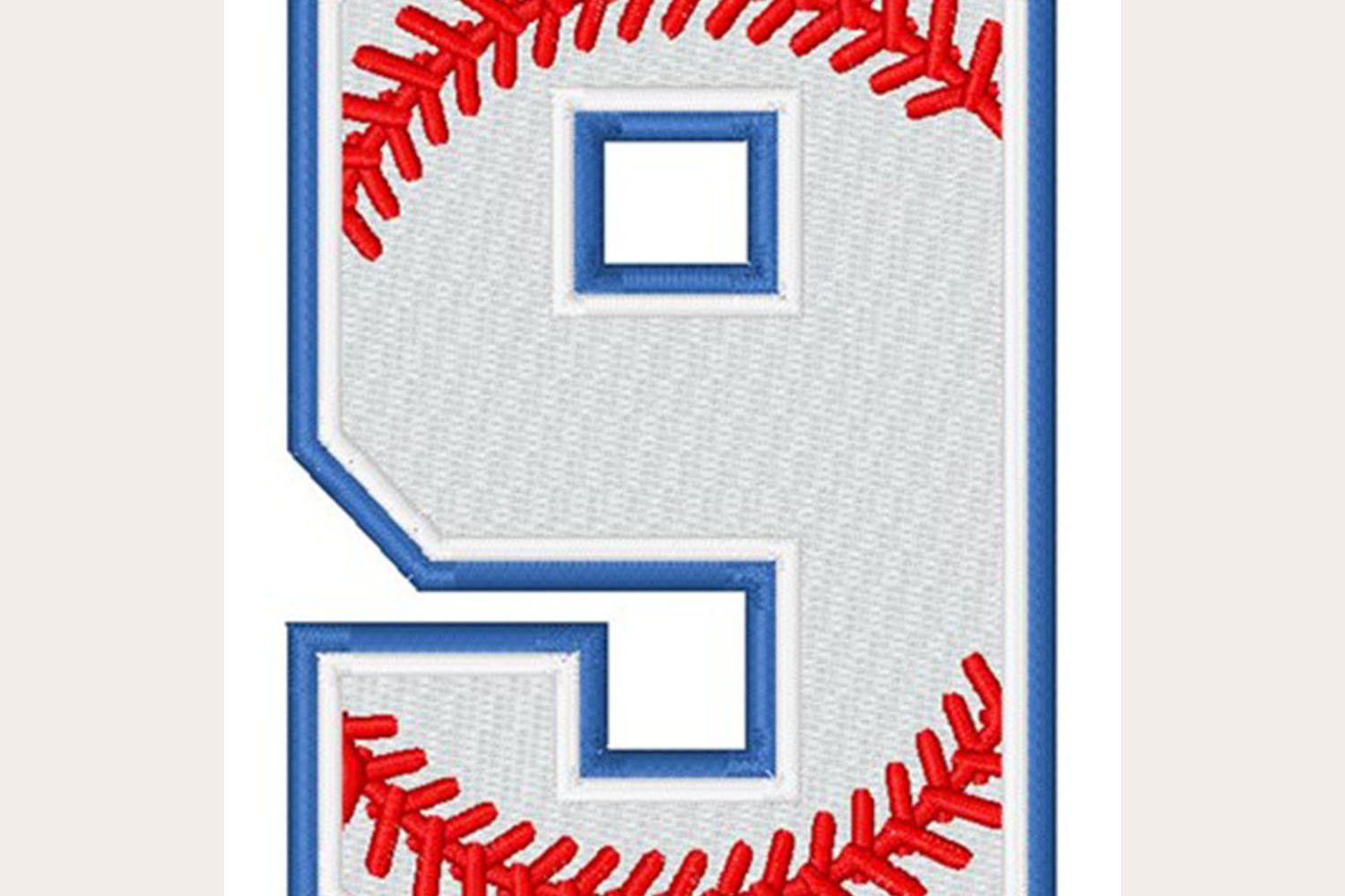 Baseball Number 9 - Machine Embroidery Design (441270) | Embroidery ...