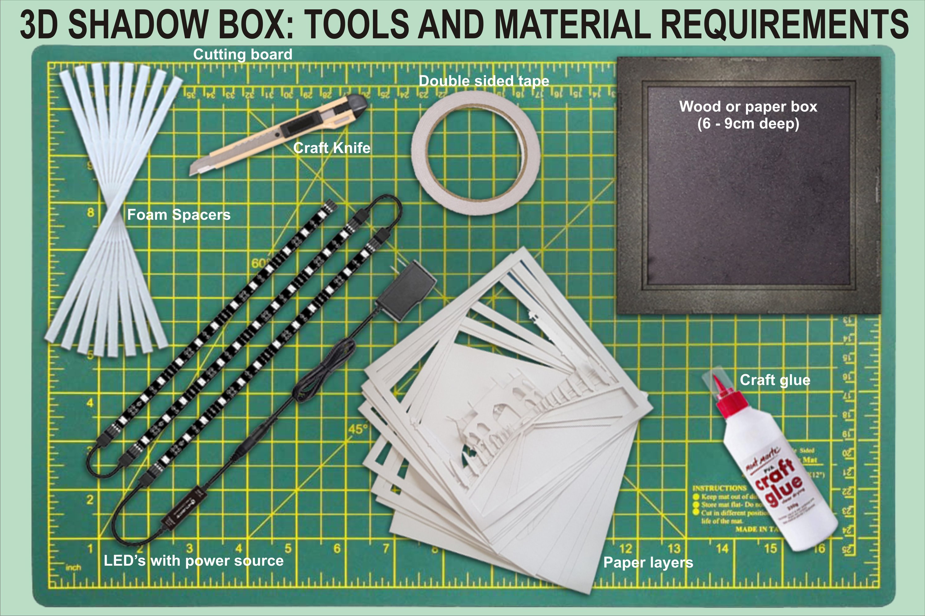 Cardstock Shadow Box Svg