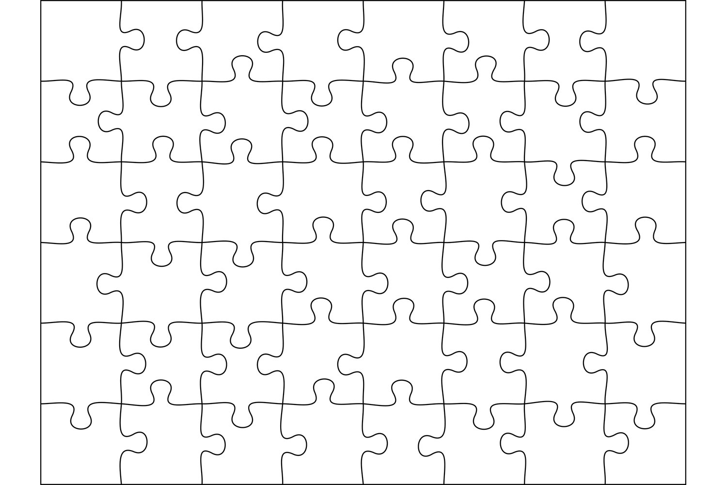 Puzzles Grid Template Jigsaw Puzzle 48 Pieces Thinking Gam 997840