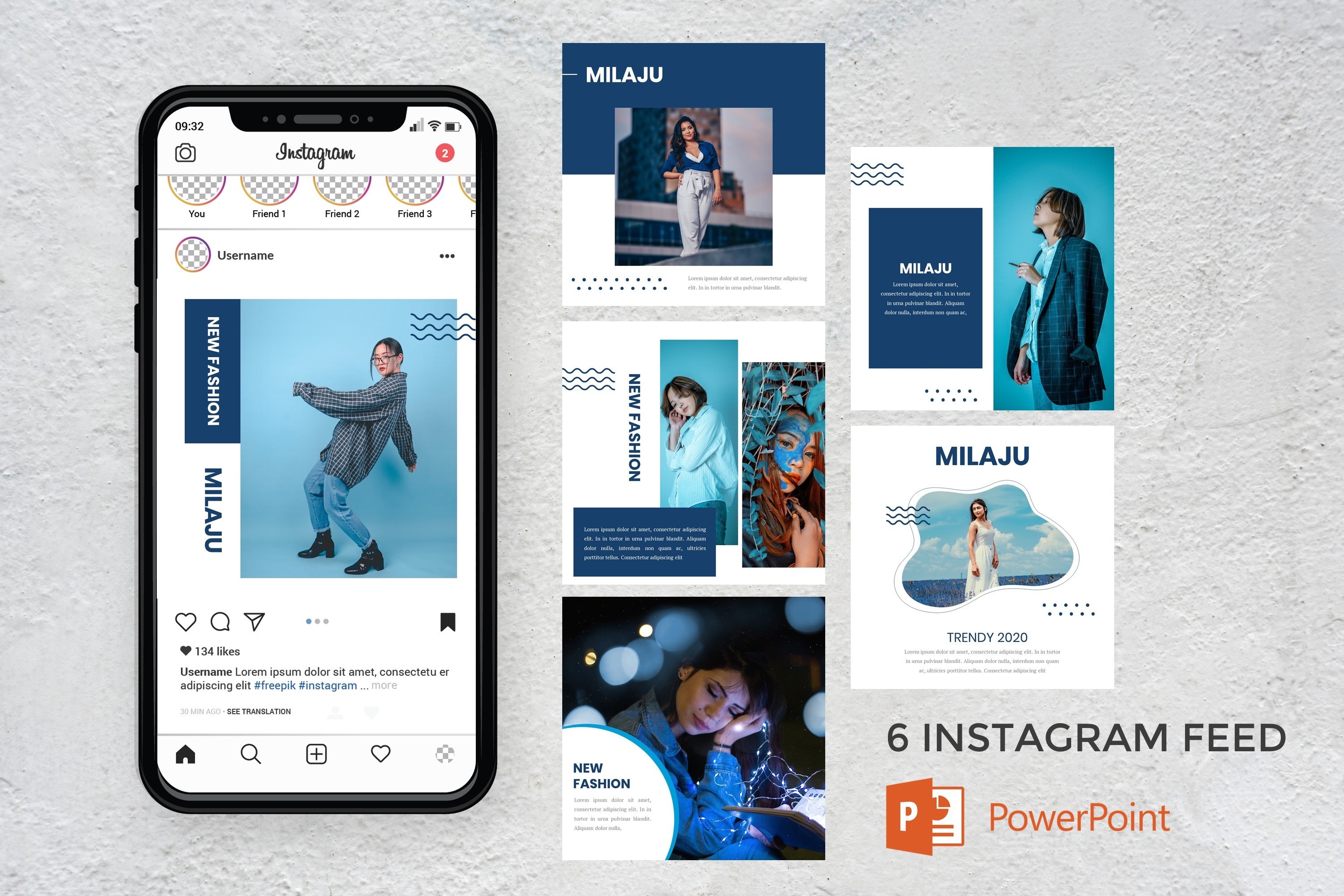 Instagram Feed Template - Milaju (881286) | Instagram | Design Bundles