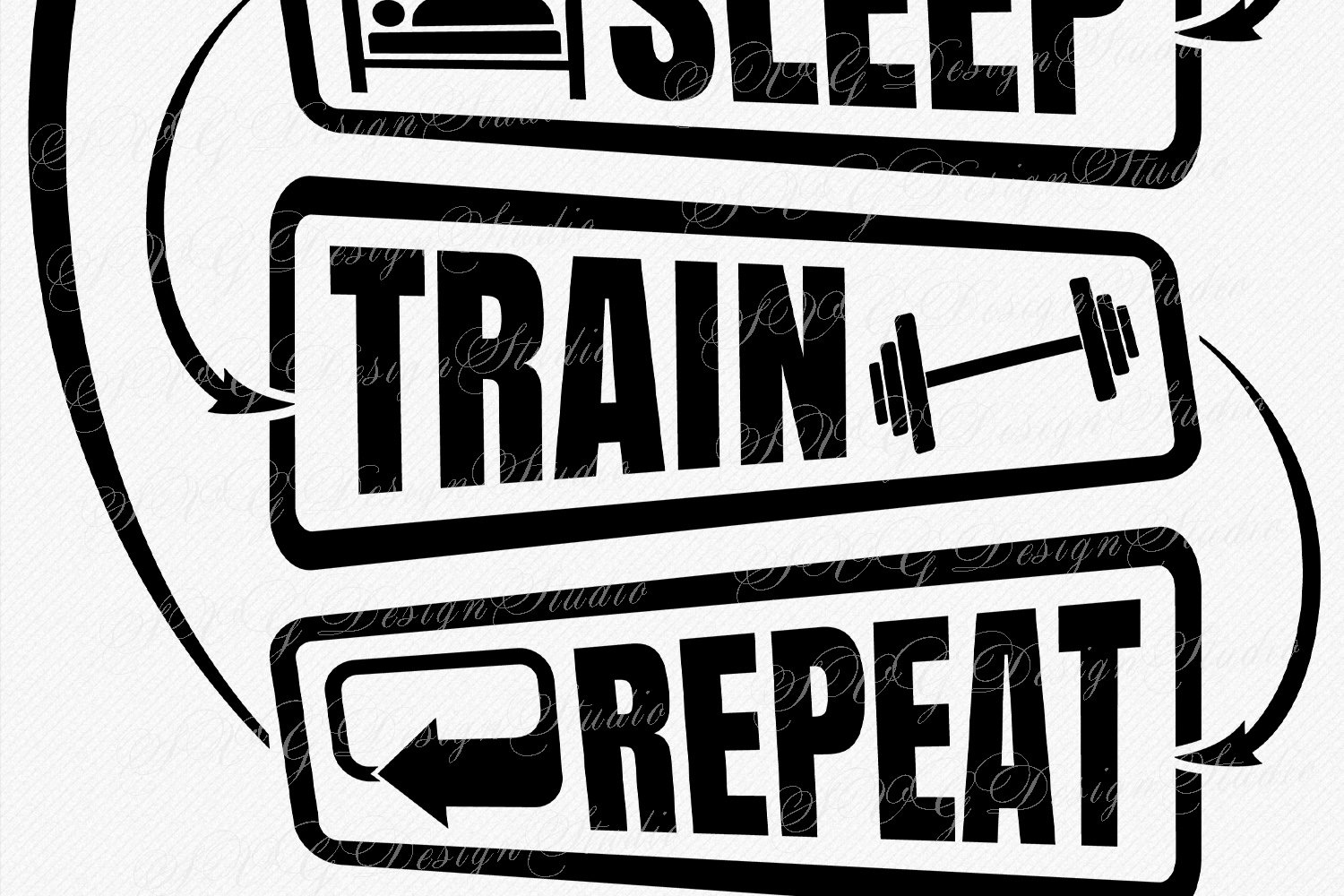 Eat Sleep Train Repeat (613155) | Cut Files | Design Bundles
