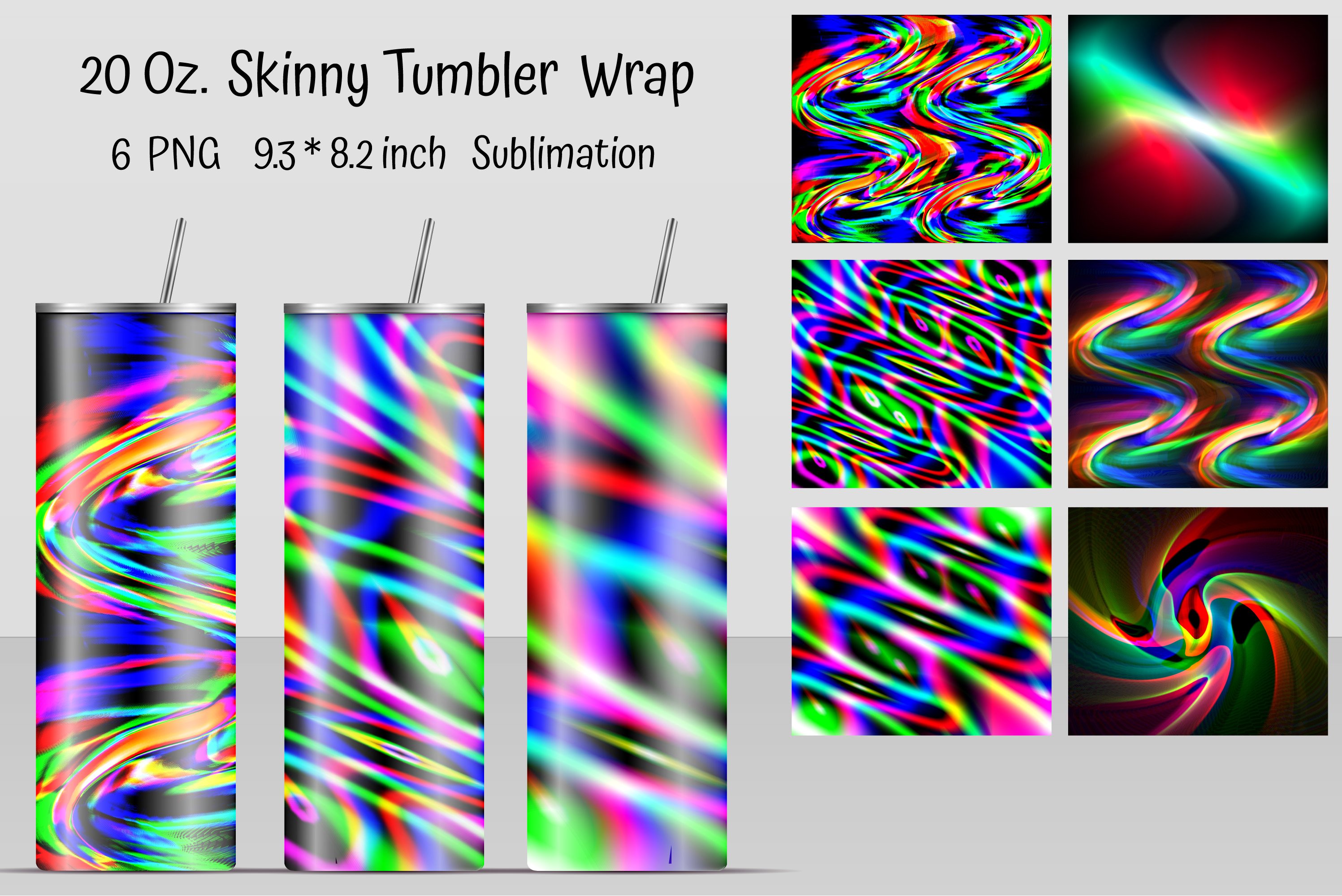 Skinny Tumbler Sublimation. Neon Tumbler wrap.Tumbler design (1135931 ...
