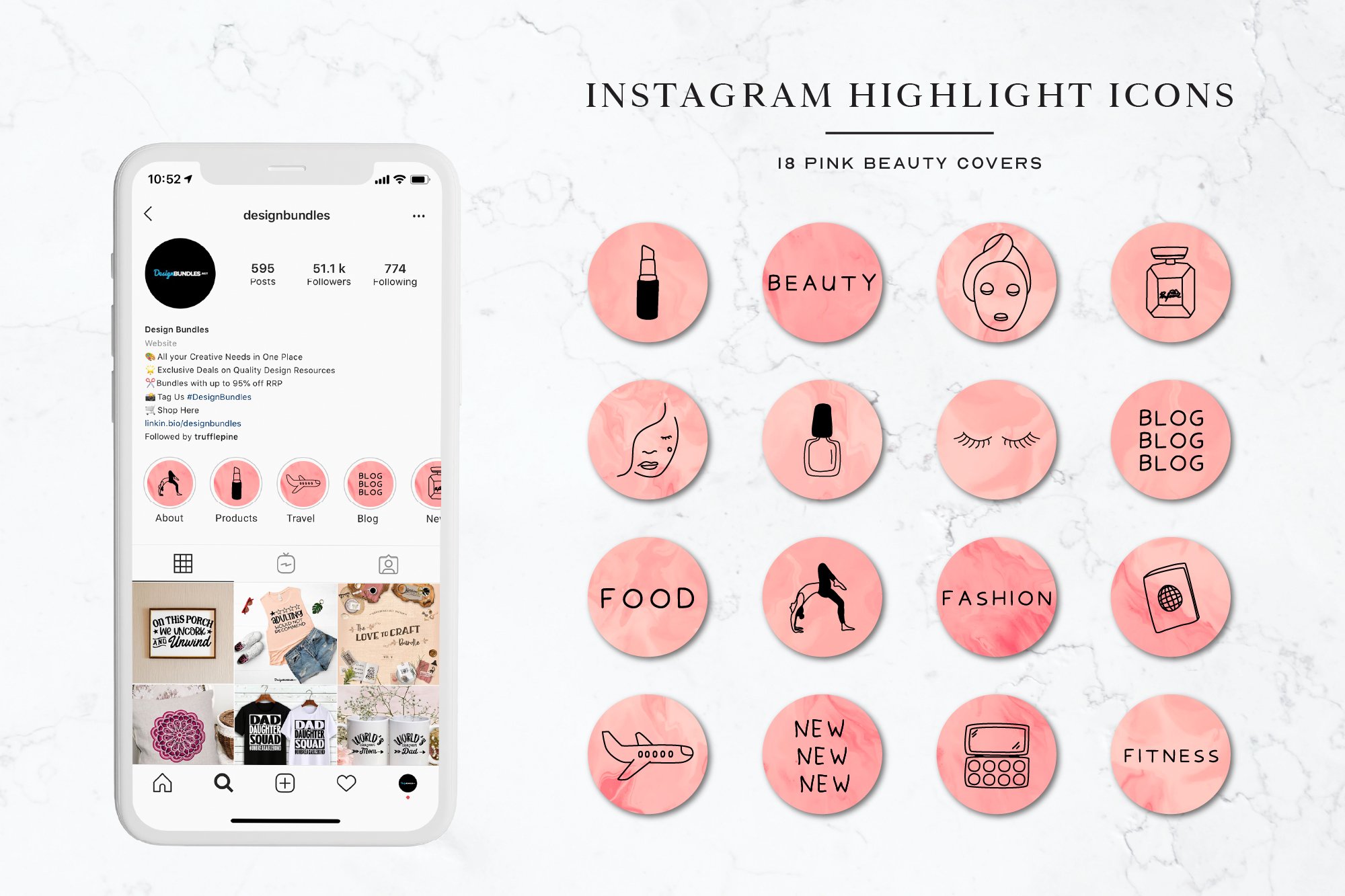 Beauty Blog Instagram Highlights Icons |Instagram Stories