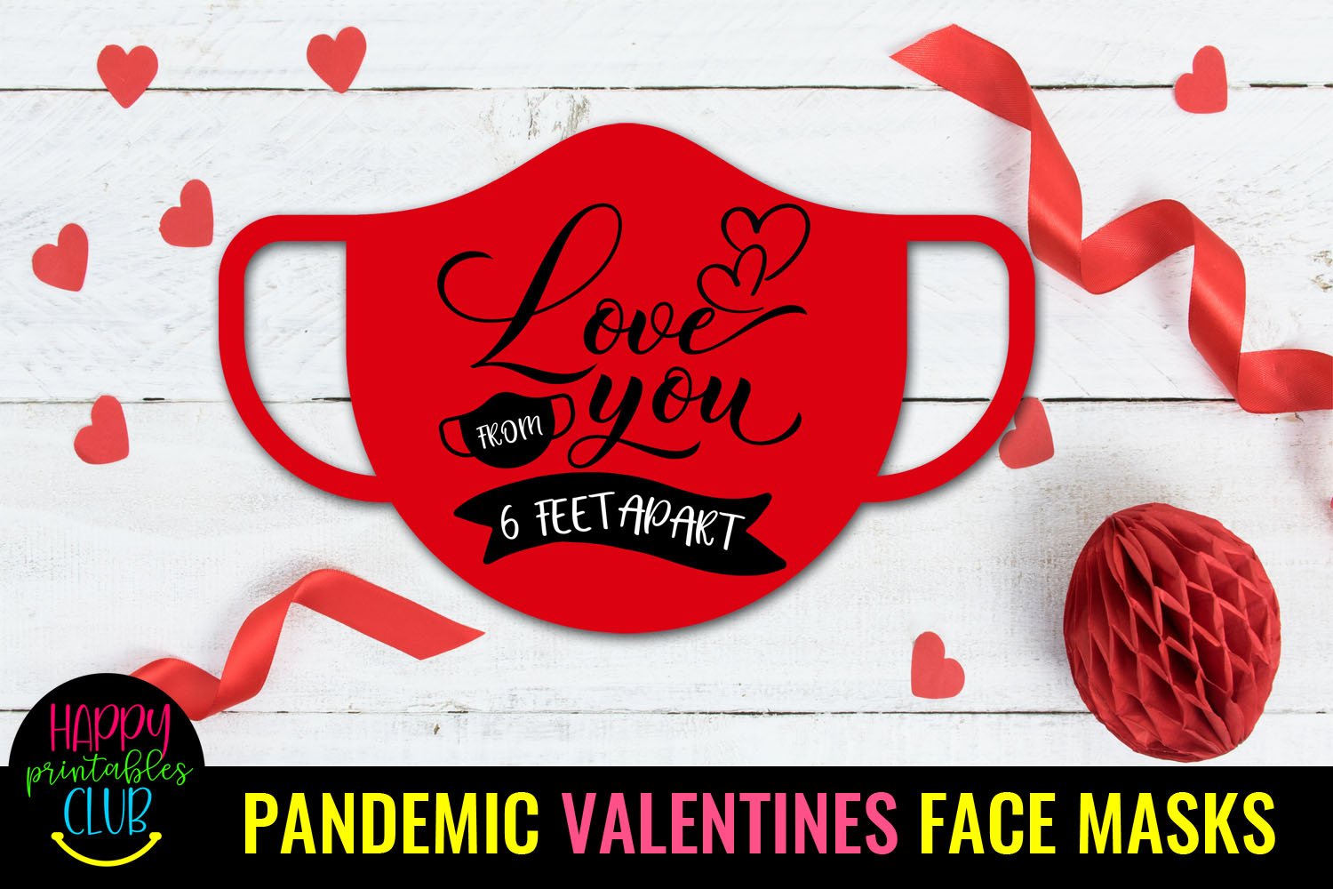 Pandemic Valentines Face Masks Clipart- Valentine Face Masks (1131684 ...