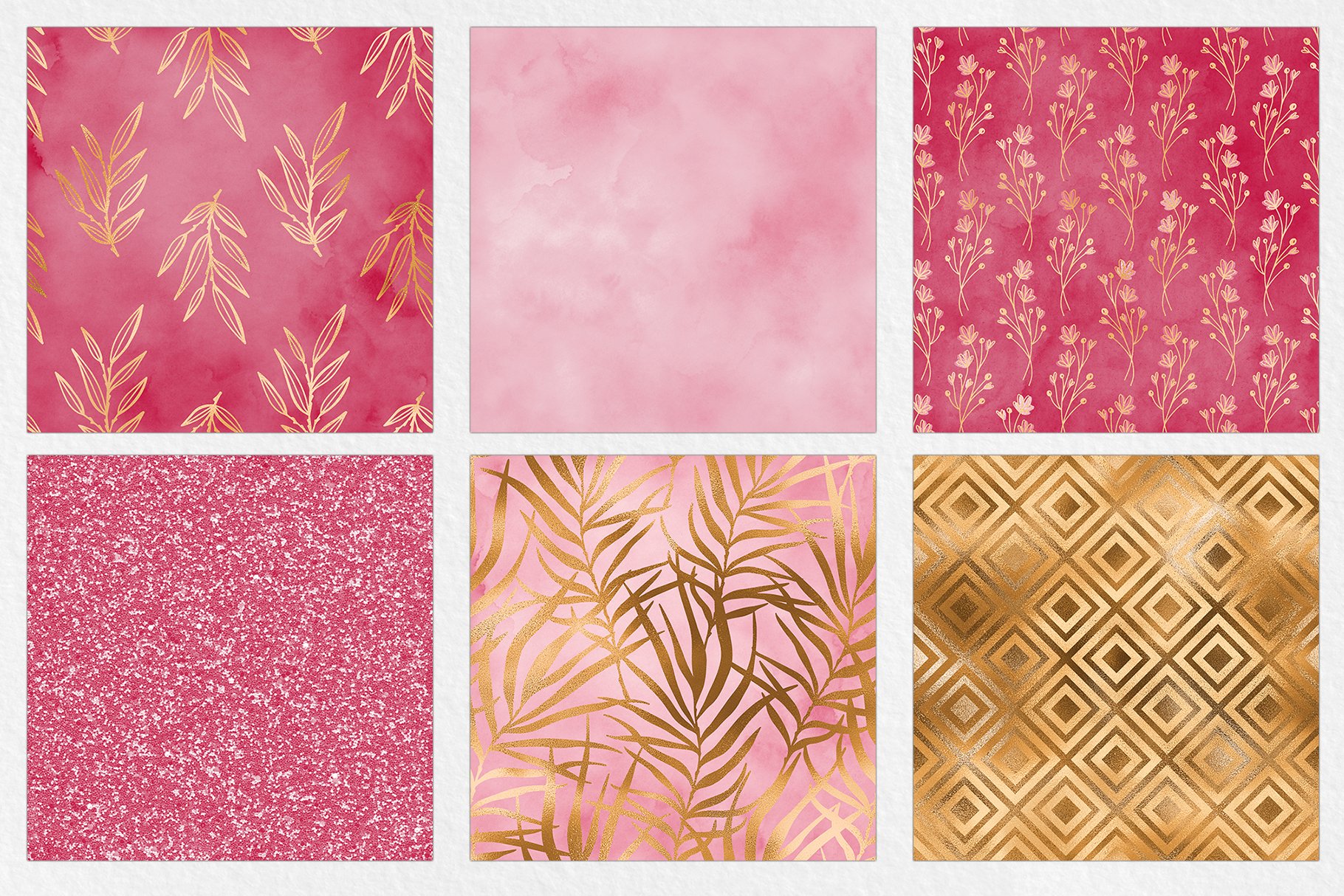 Blush & Gold Digital Paper Pack