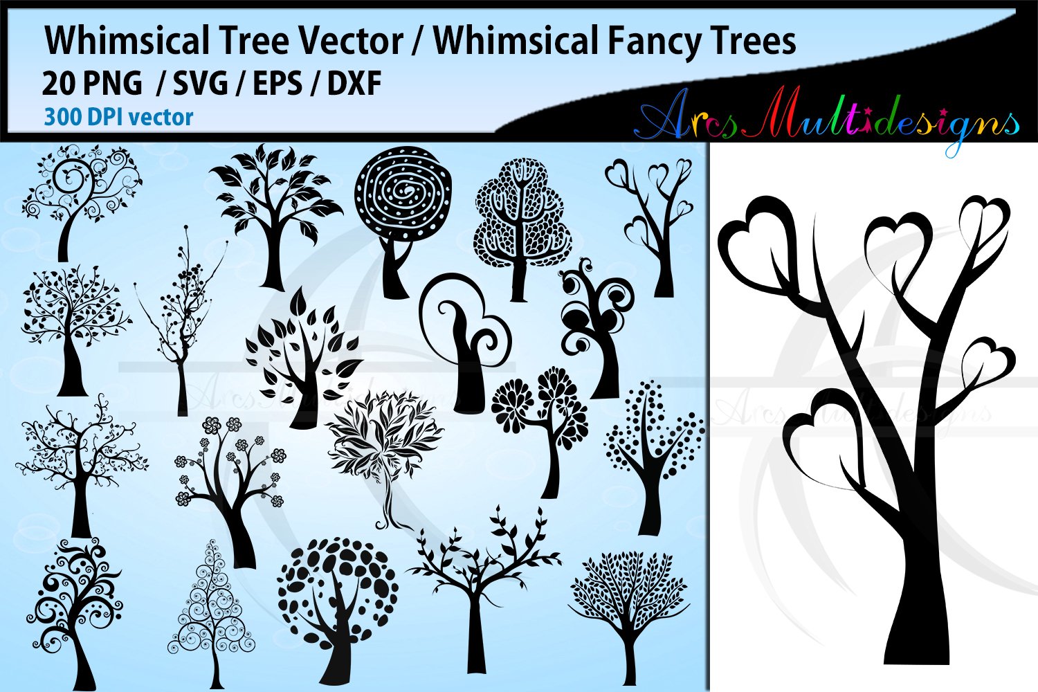 whimsical tree SVG / whimsical tree silhouettes svg bundle (145733 ...