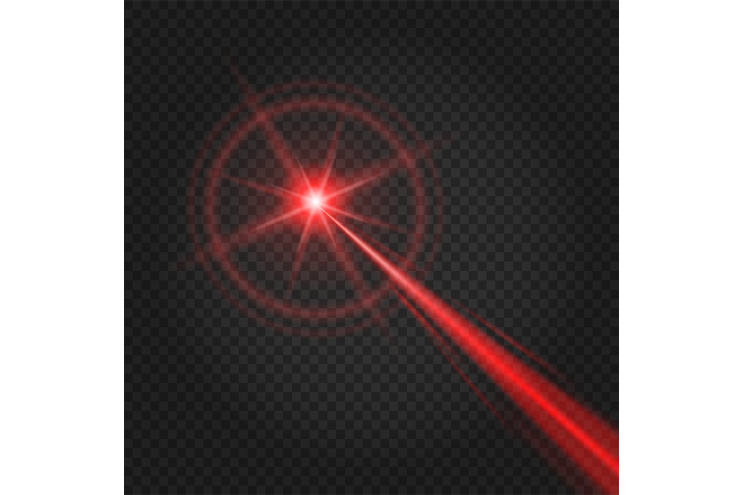 Red laser beam (1202413) | Illustrations | Design Bundles