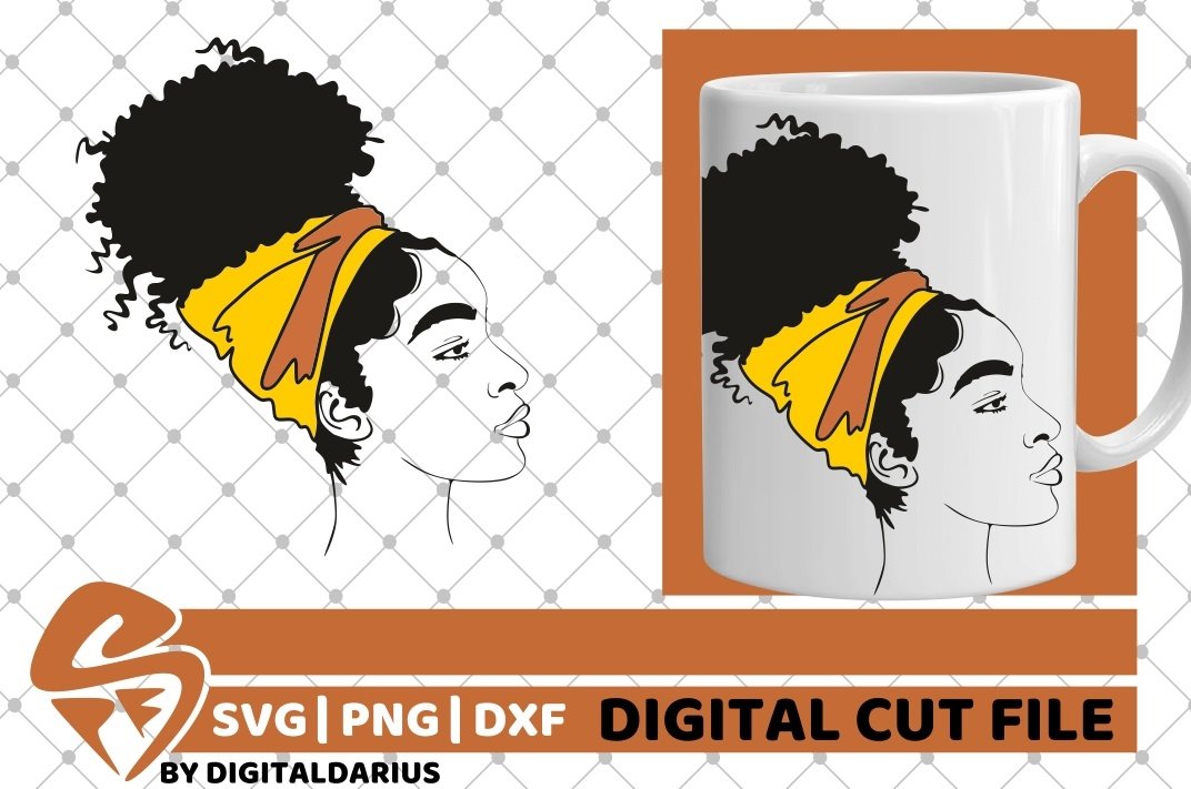 4x Afro Woman Bundle SVG, afro lady svg, file, natural hair (218284 ...