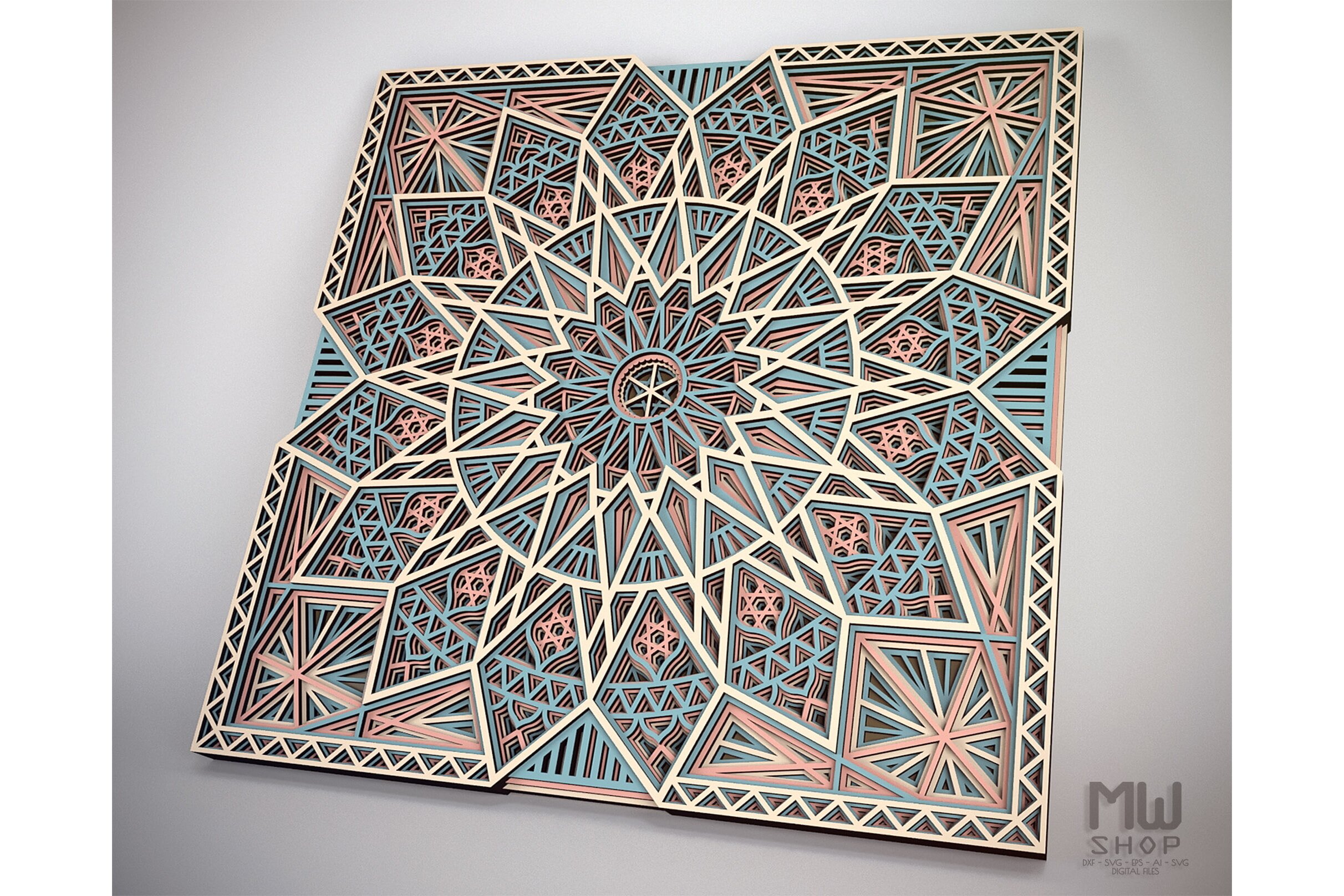 M07 - Laser cut DXF Mandala, Layered Mandala Pattern (578787) | Laser ...