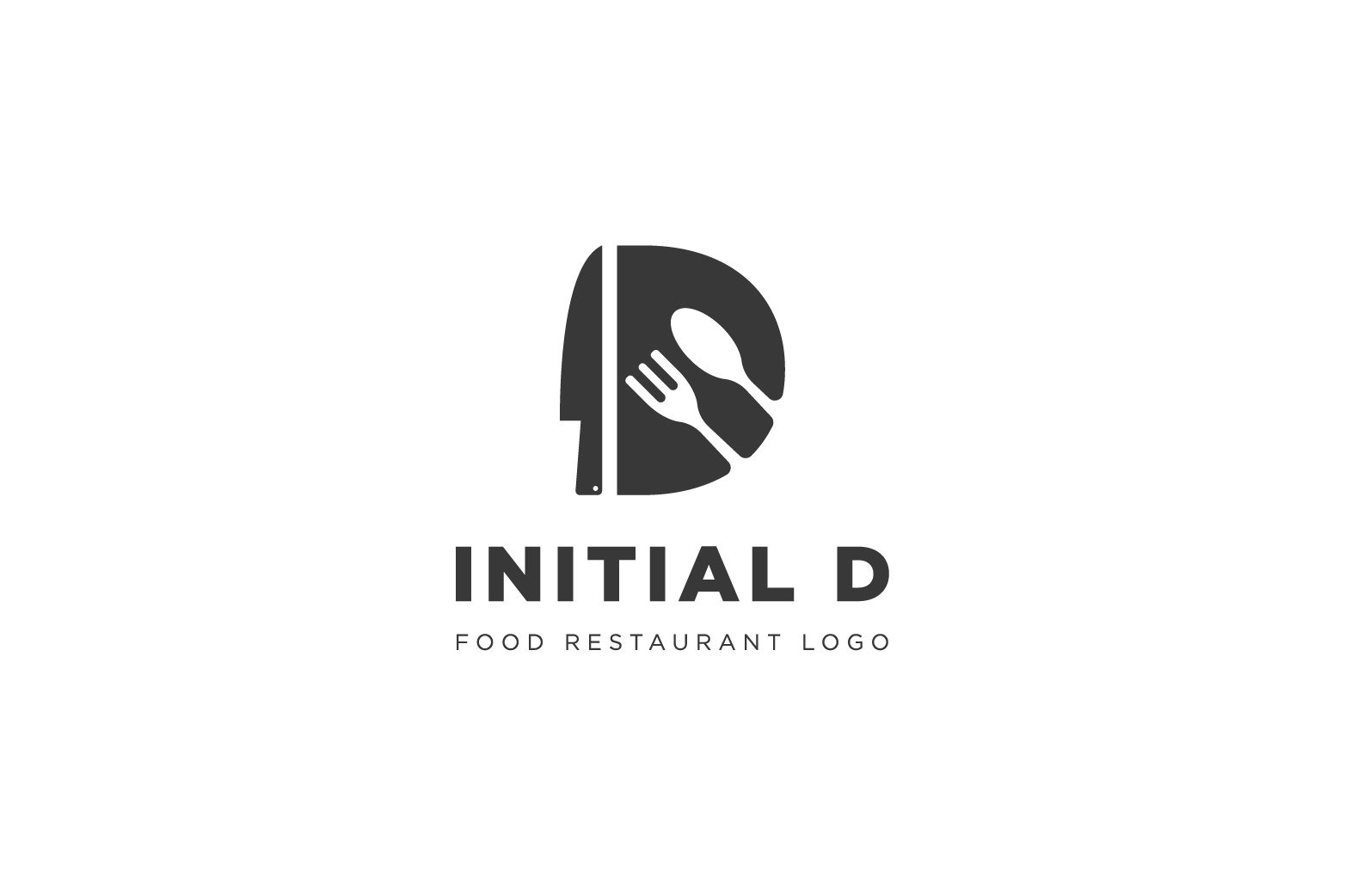 Letter D food logo vector design