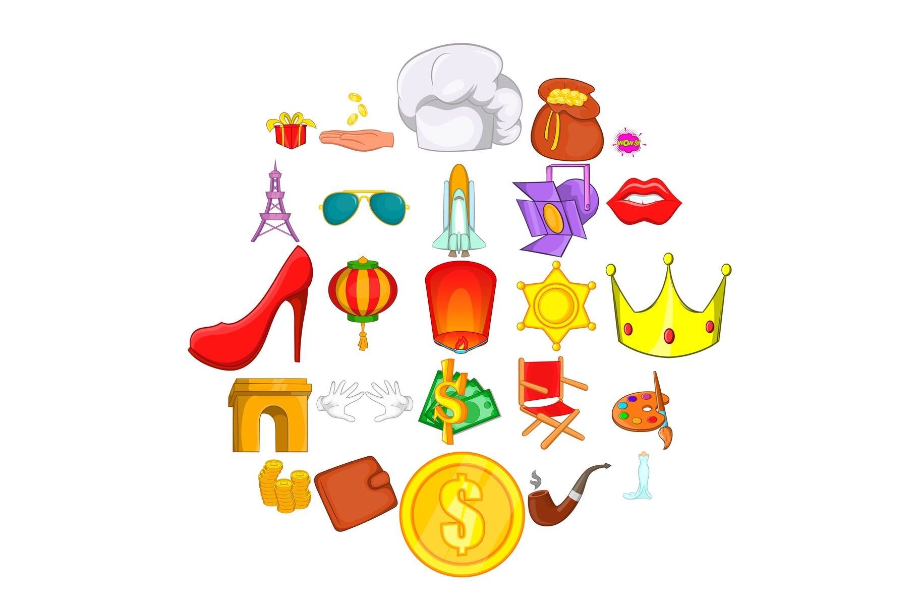 Superiority icons set, cartoon style (508895) | Icons | Design Bundles