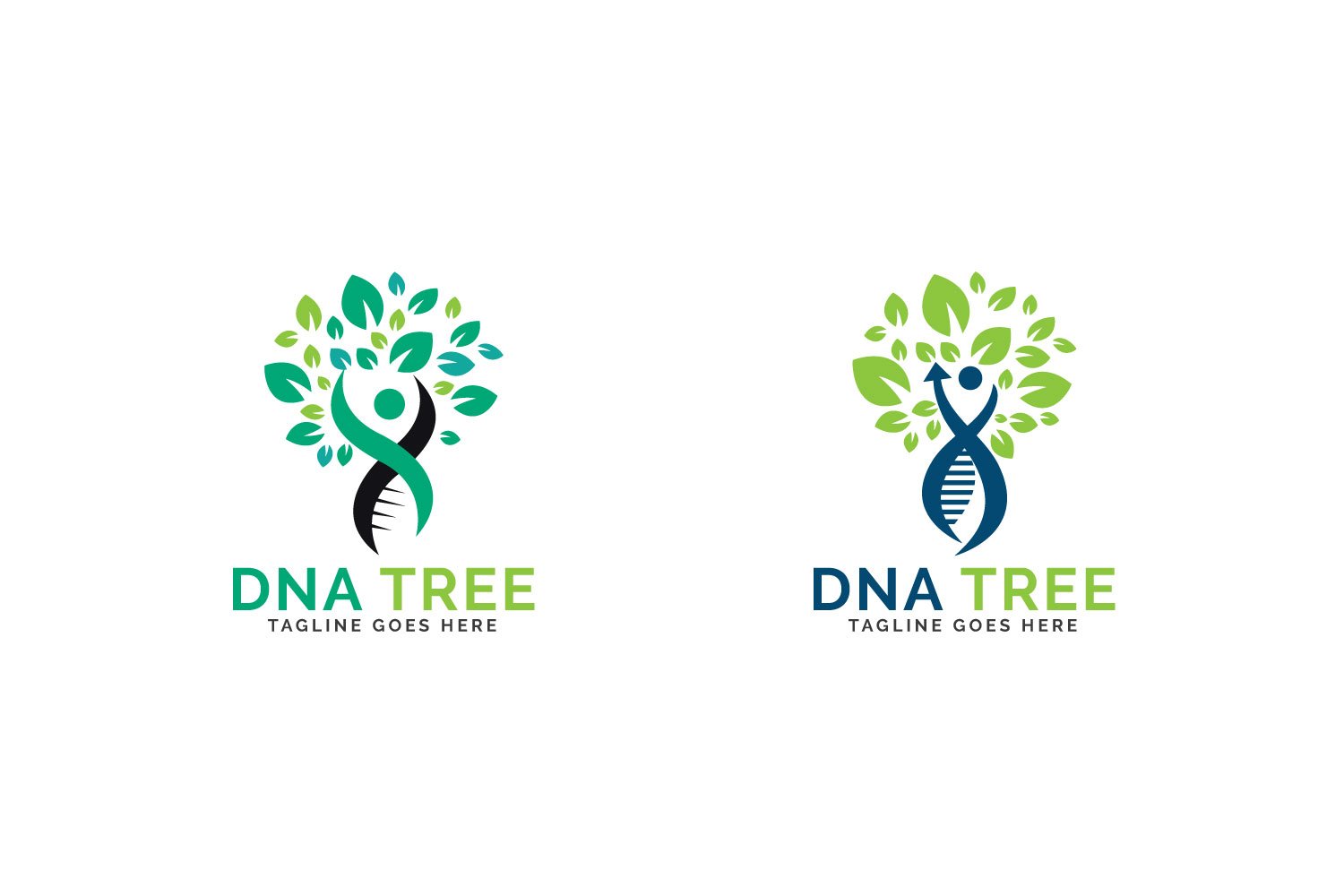 DNA Tree logo. Human nature DNA and genetic logo design. (174491 ...
