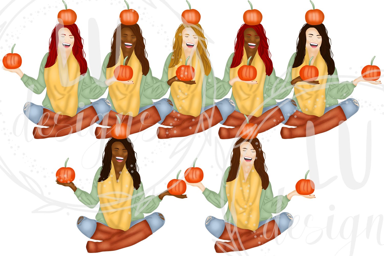 Fall Clipart, Autumn Graphics, Harvest Pumpkins Clipart (140334 ...