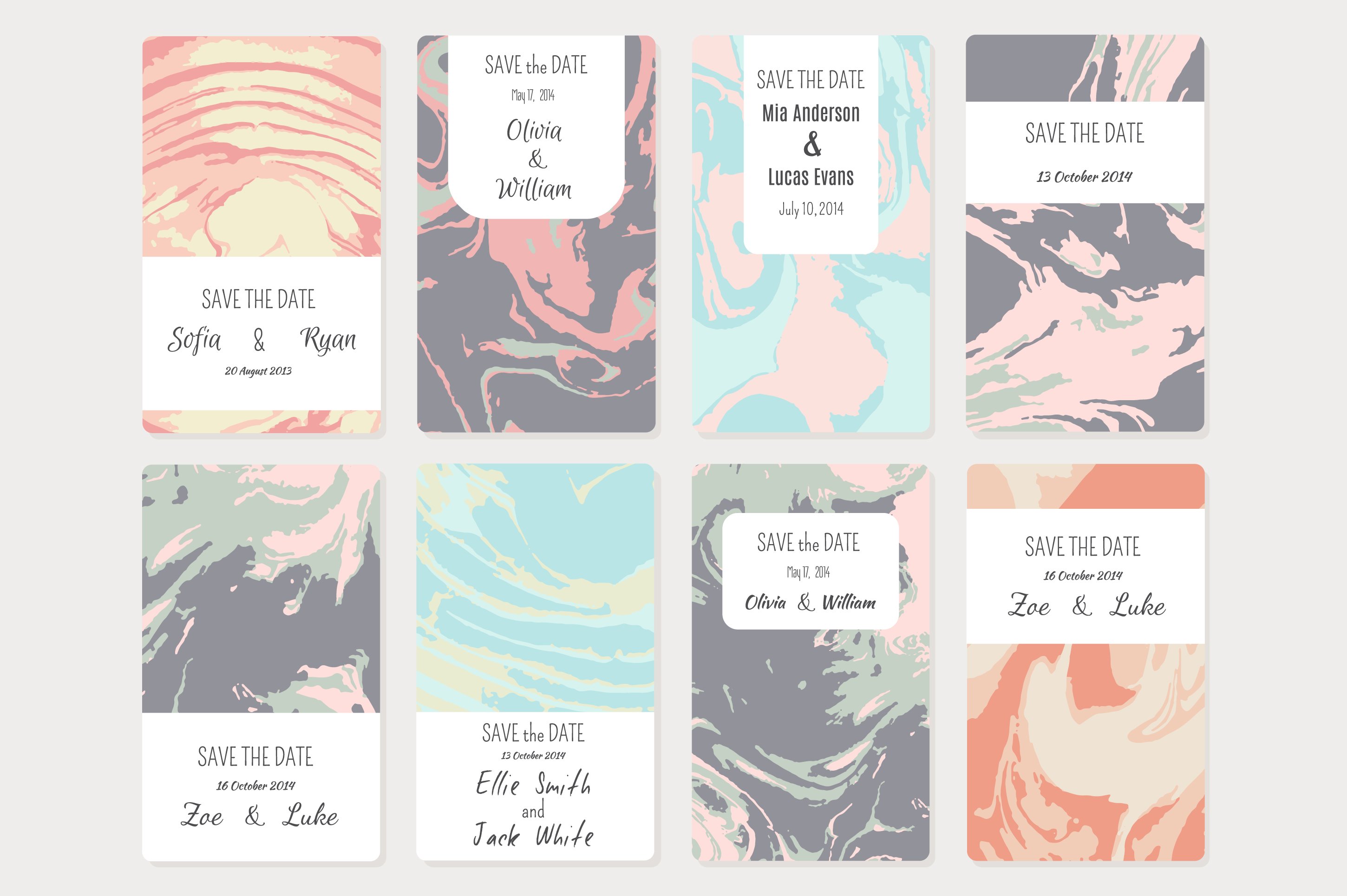 144 Save tha Date templates (145655) | Card Making | Design Bundles