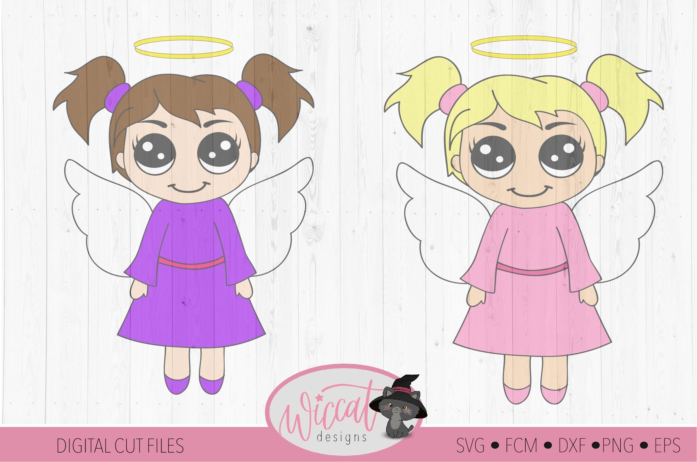 Christmas angel, Kawaii angel, Cute angel girl, (168985) | SVGs ...