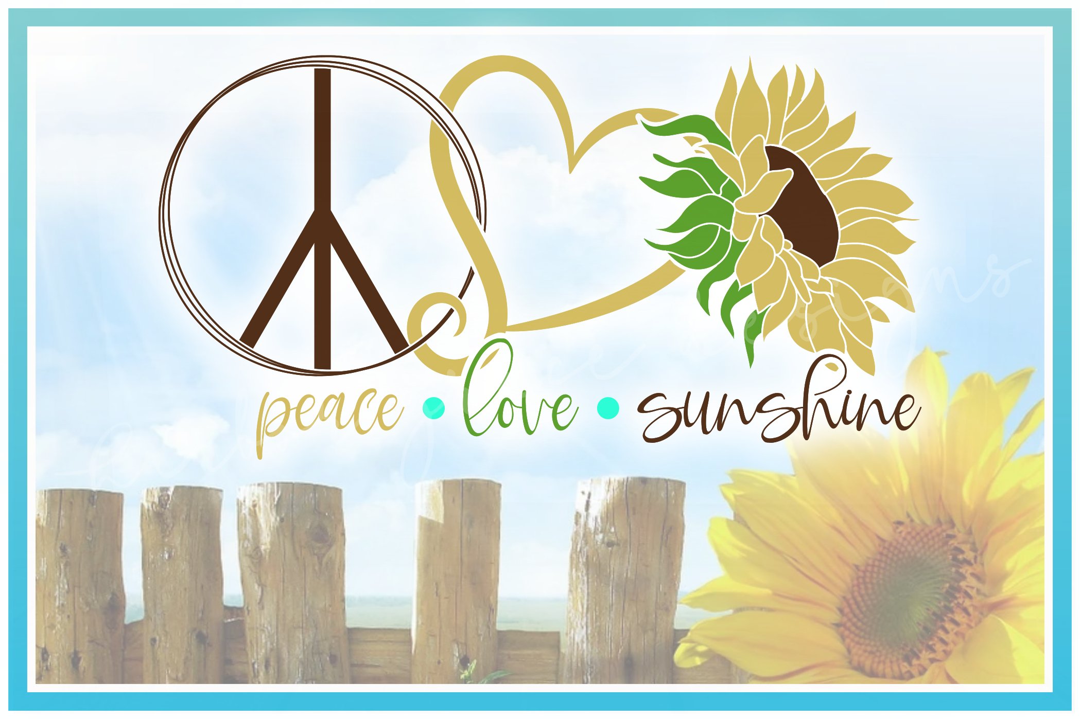 Peace Love Sunshine SVG (819050) | SVGs | Design Bundles