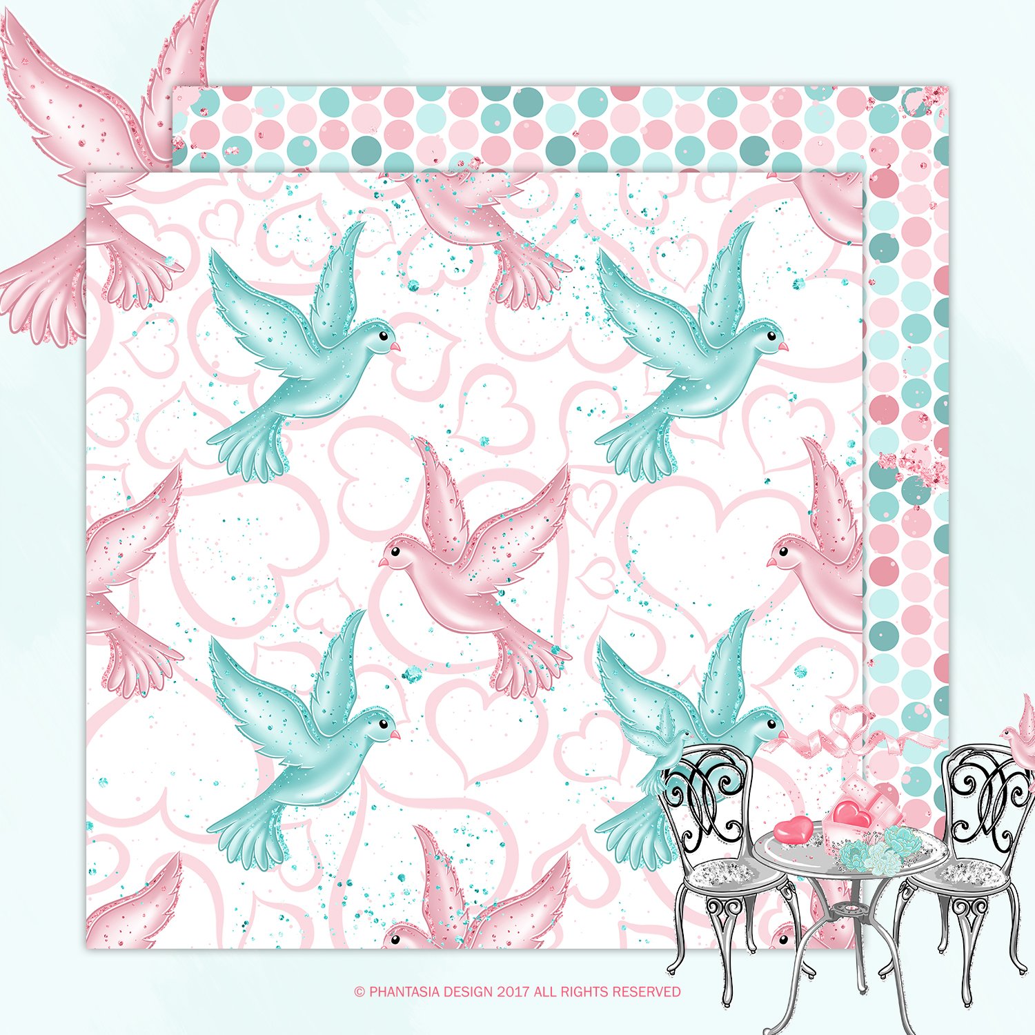 Valentines Day Digital Paper Pack (278526) | Patterns | Design Bundles