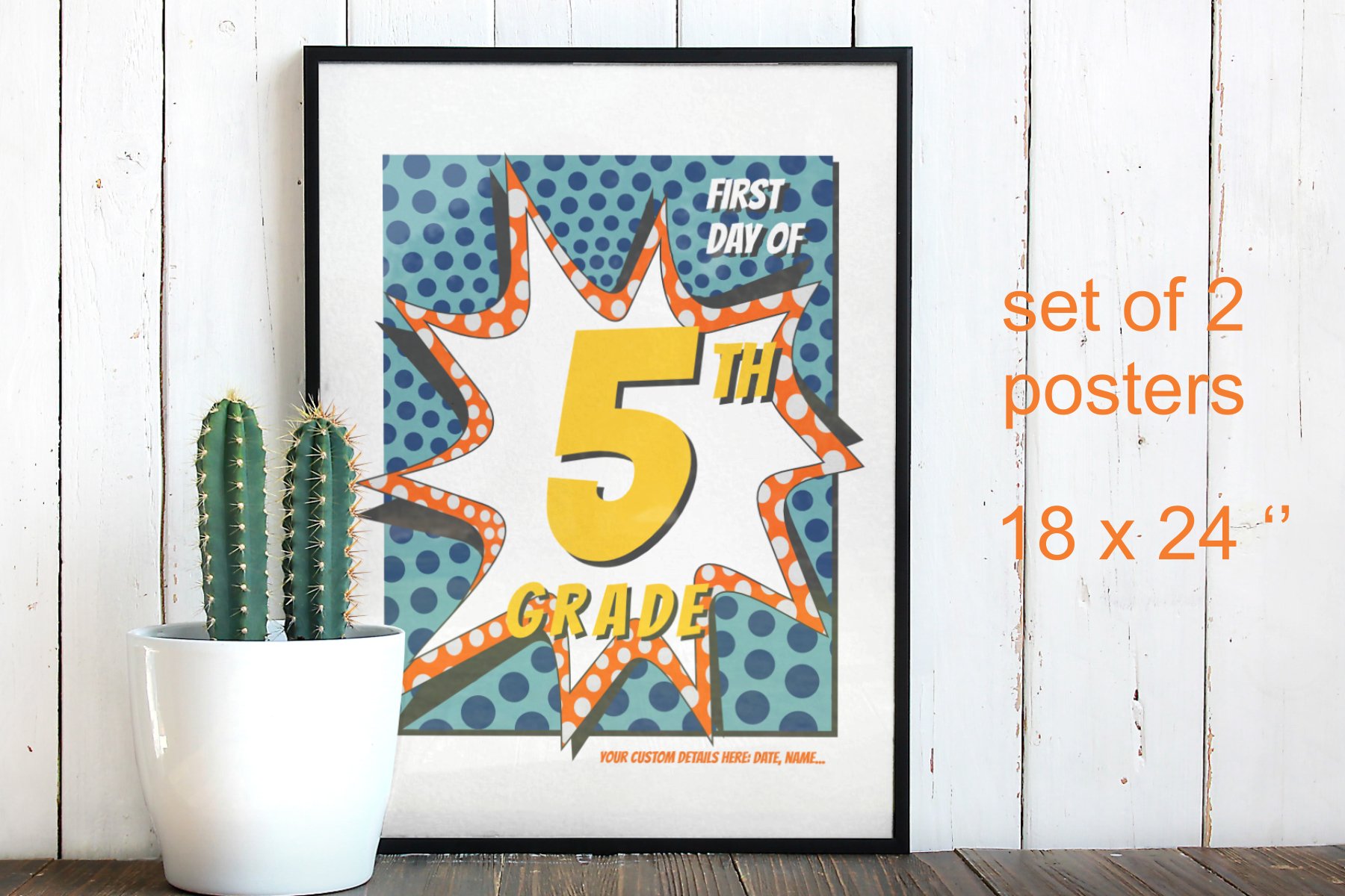 Printable Editable PDF School Posters 5th Grade (585248) | Customizable ...