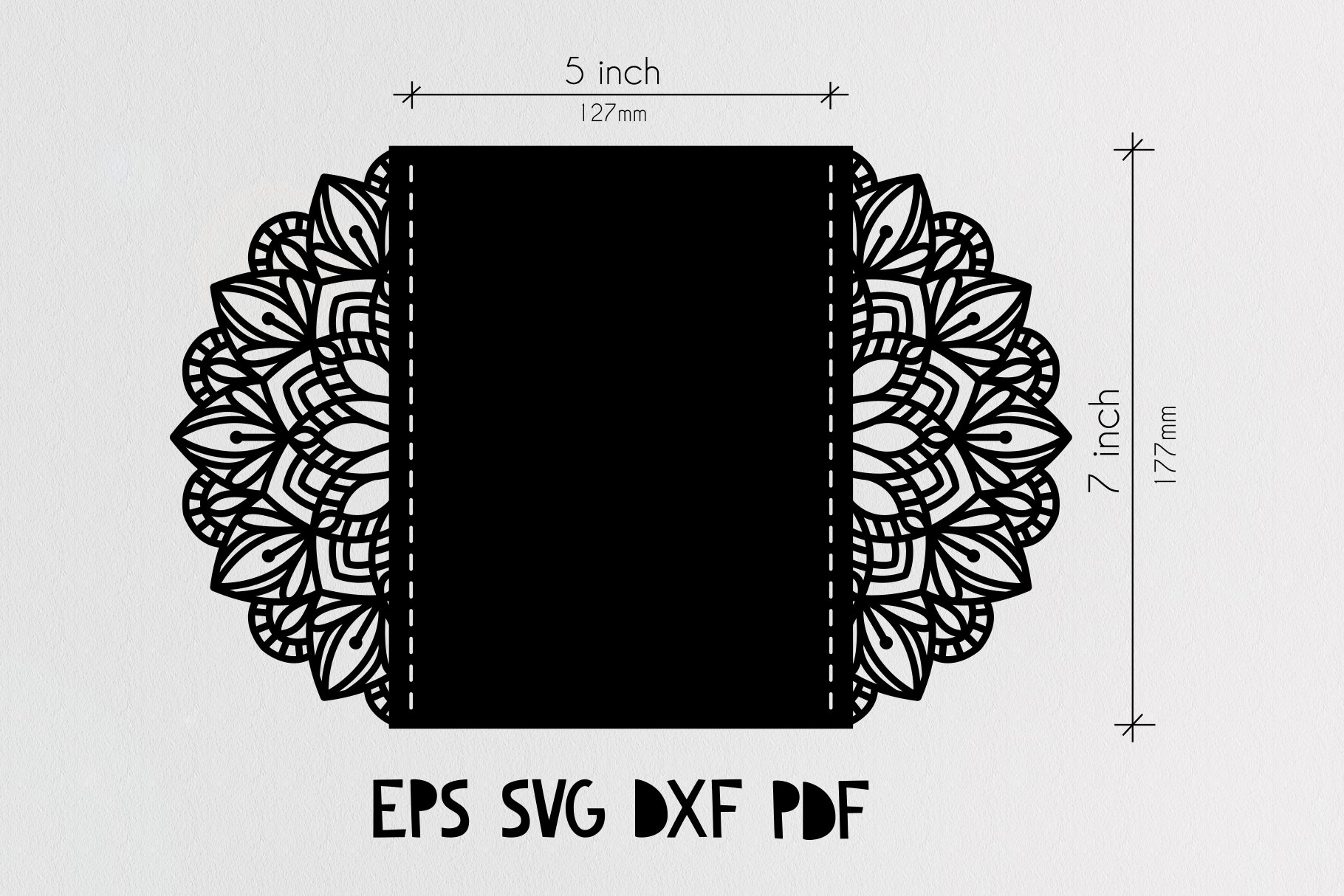 SVG Template of wedding invitation cut file for Cricut. (453572 ...