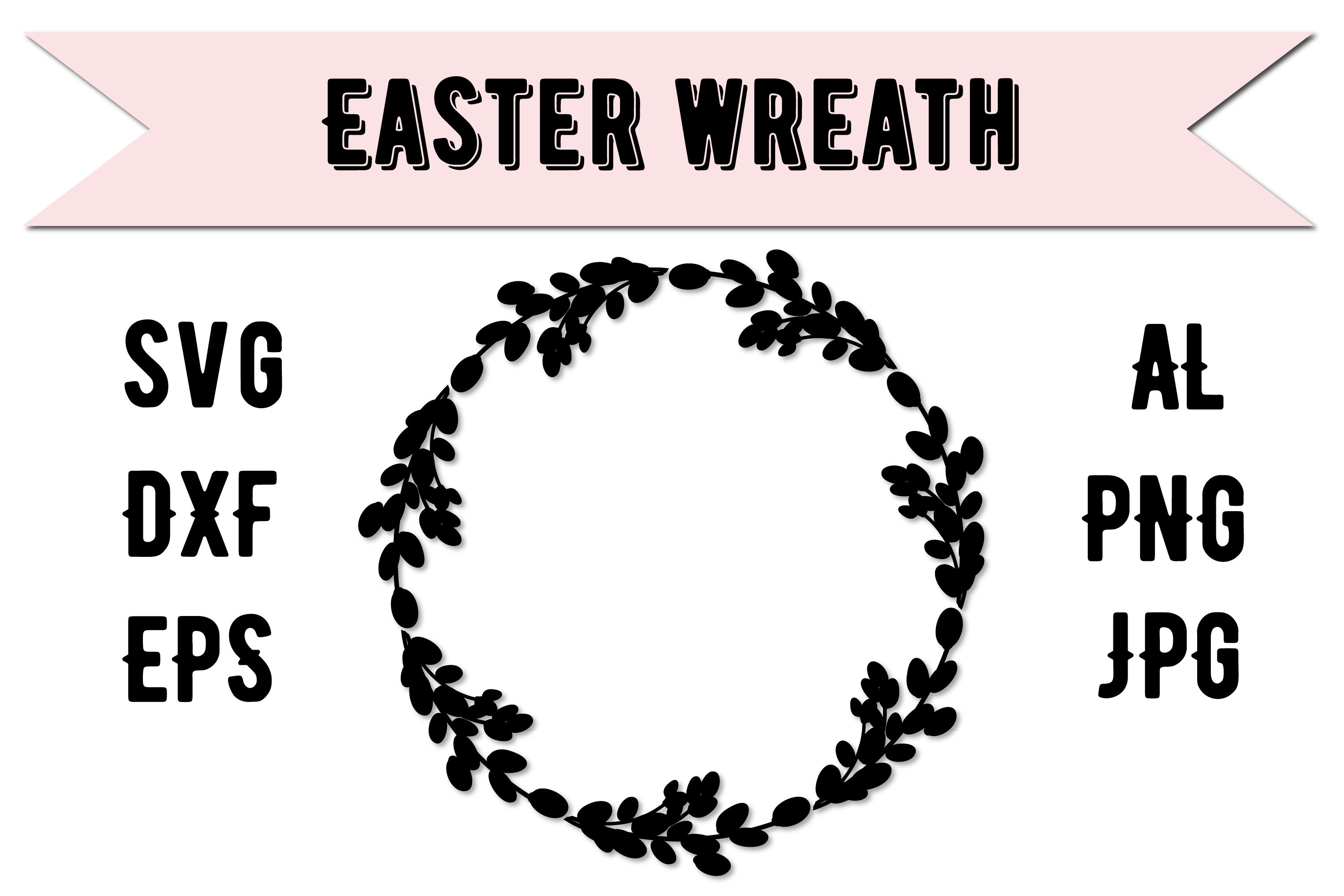 Wreath SVG | Easter frame SVG | Easter monogram (1220509) | SVGs ...