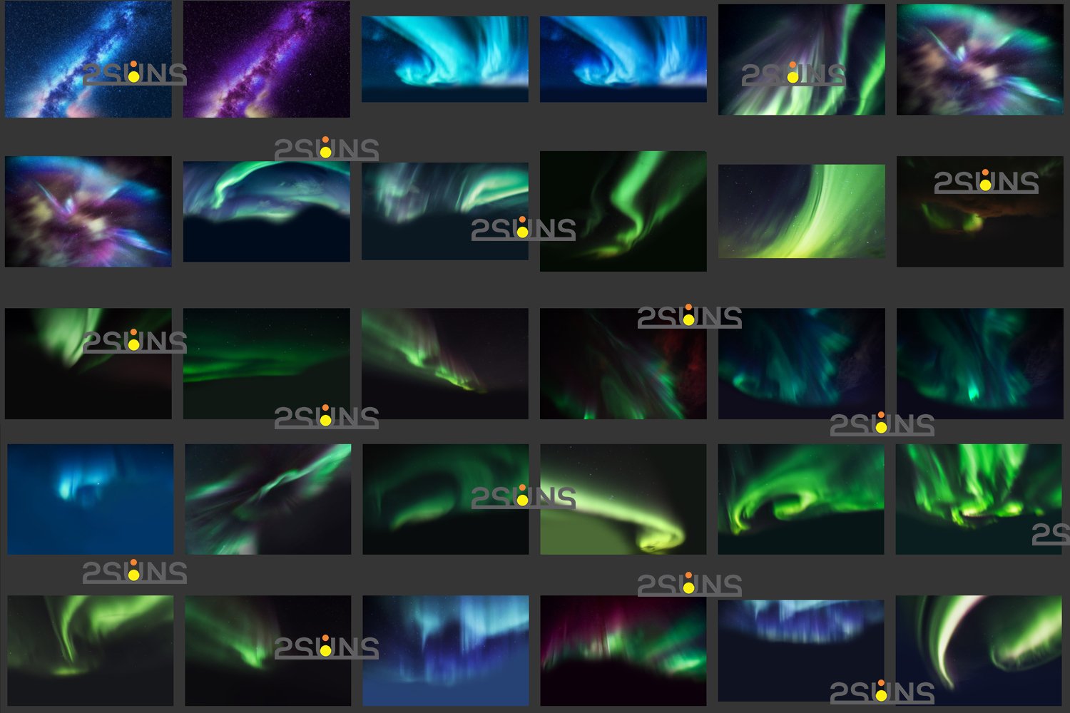 100 Aurora Borealis Photoshop overlays. Northern lights (550783 ...