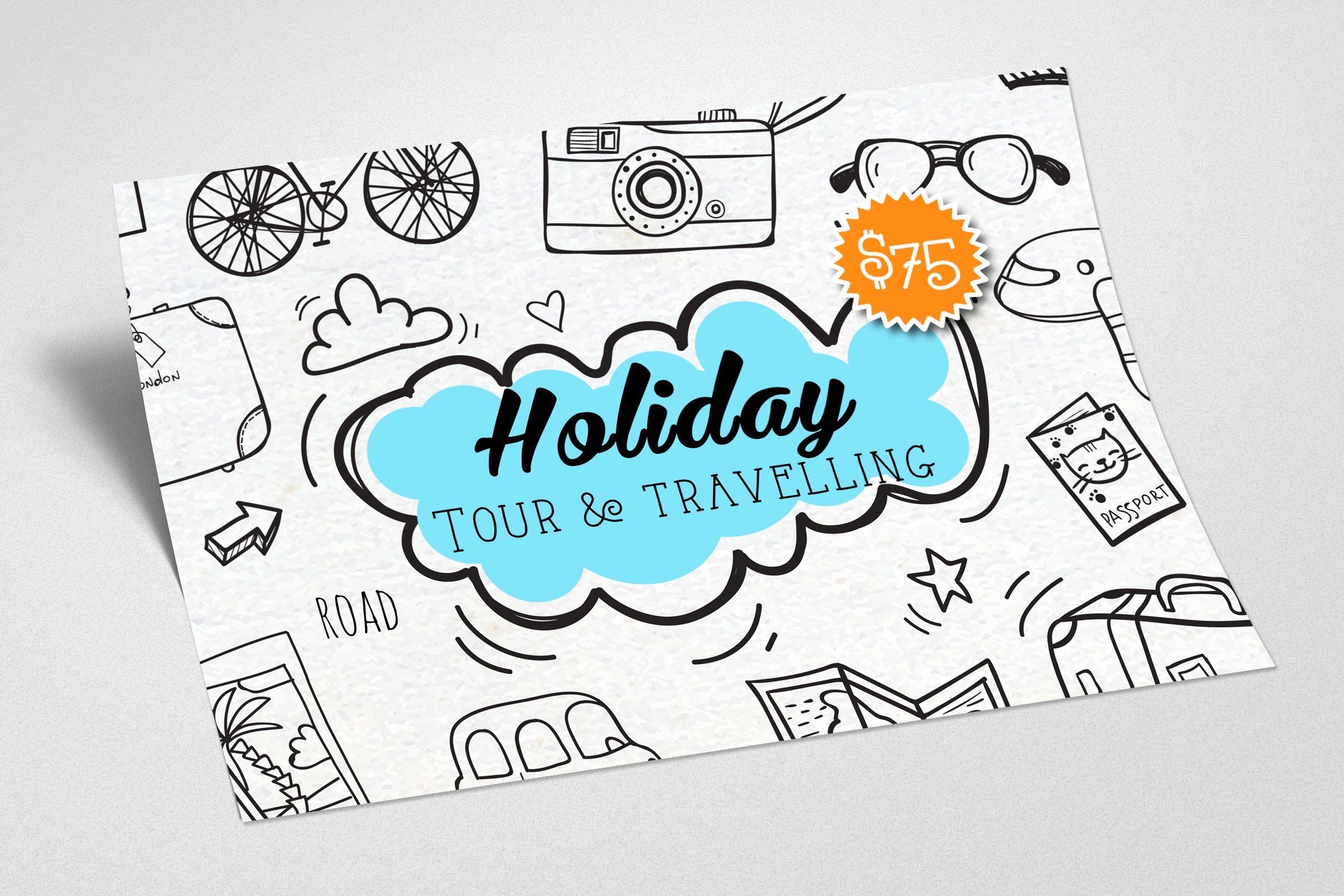 Holidays & Tour Travel Card Template (511488) | Card Making | Design ...