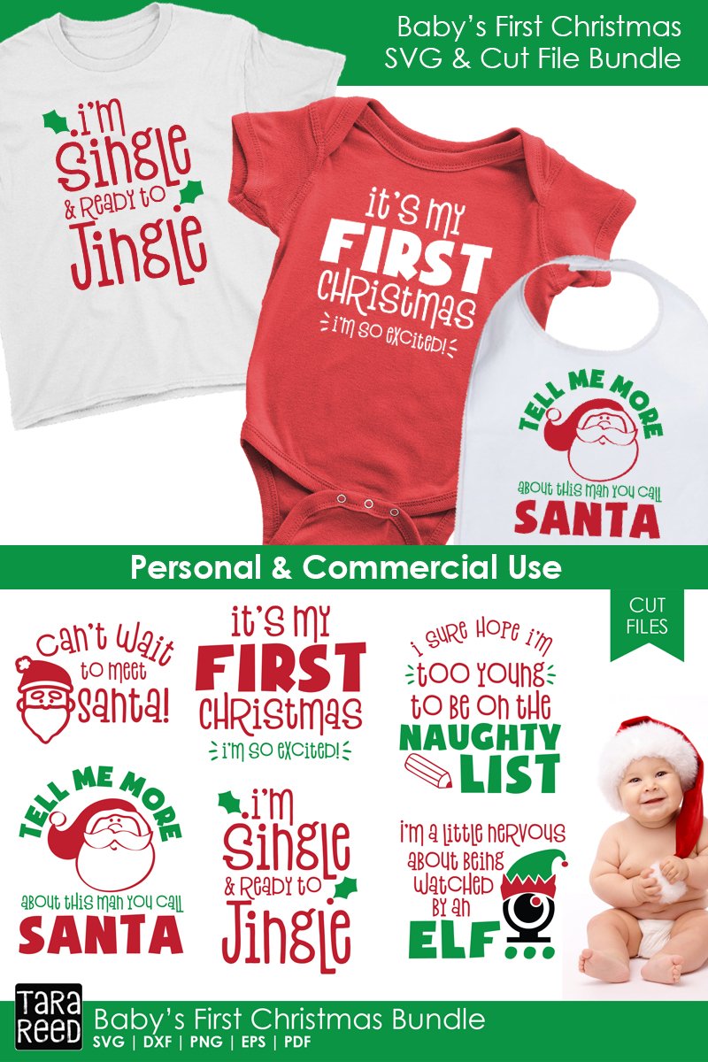Baby's First Christmas - Christmas SVG Files for Crafters (120041 ...