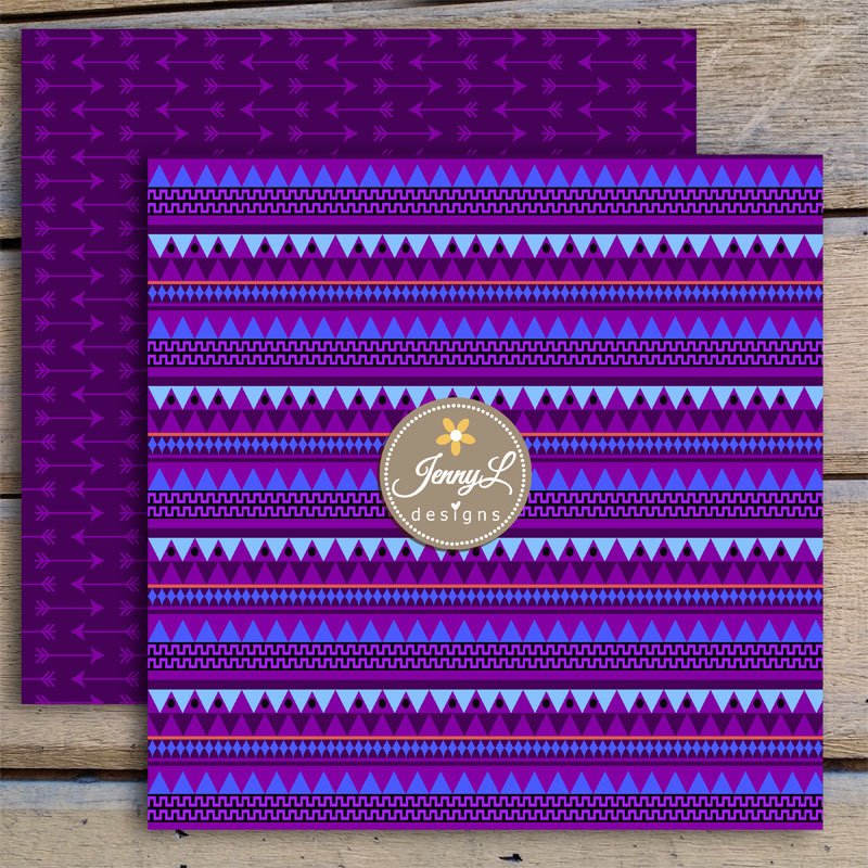 Tribal Boho Brights Digital Papers and clipart SET (81947 ...