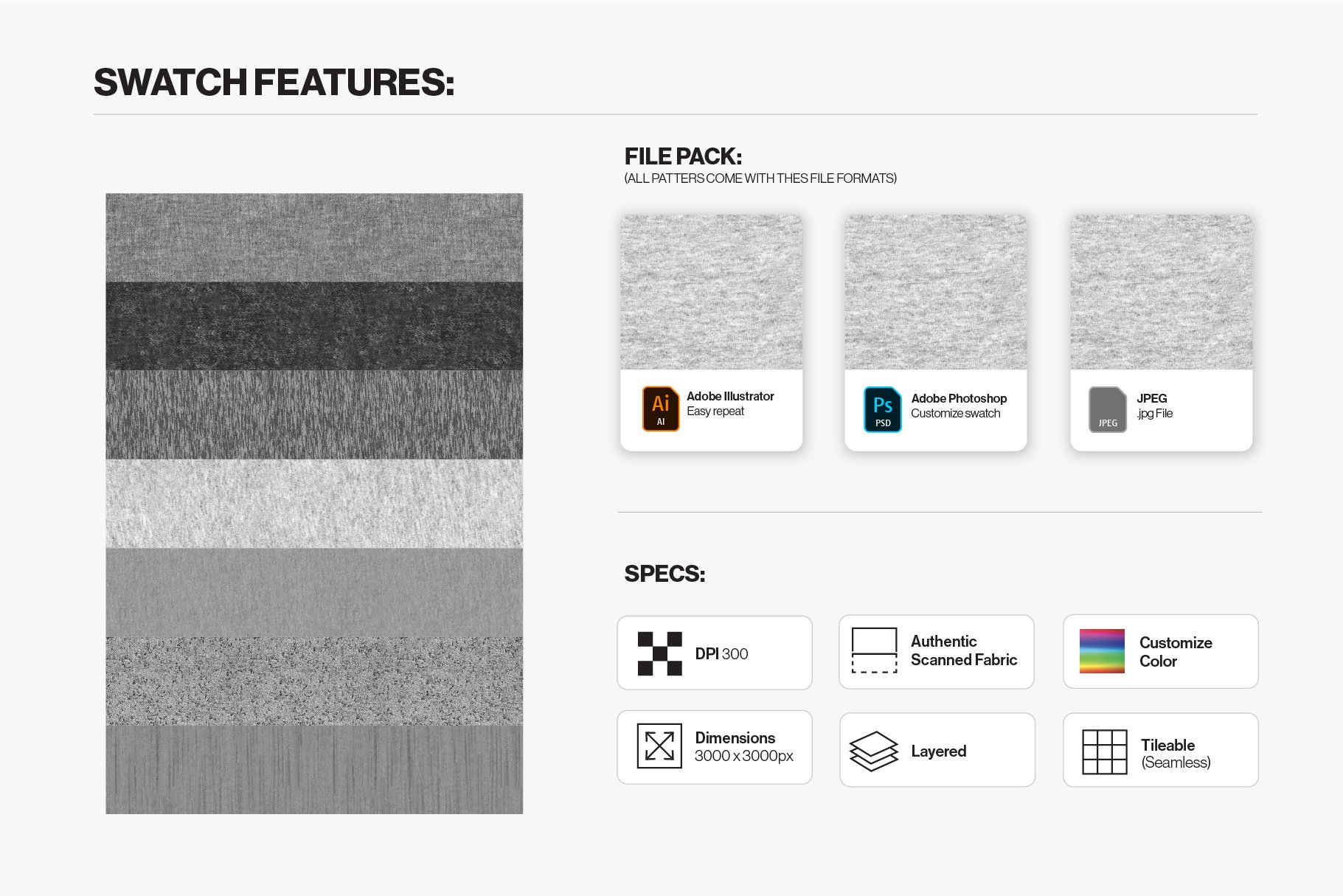 7 Pack Fabric Seamless Patterns (468468) | Patterns | Design Bundles