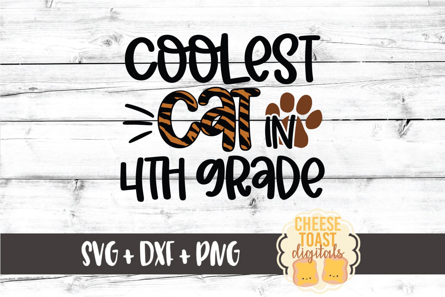 Back to School SVG | Coolest Cat in 4th Grade (733413) | Cut Files ...