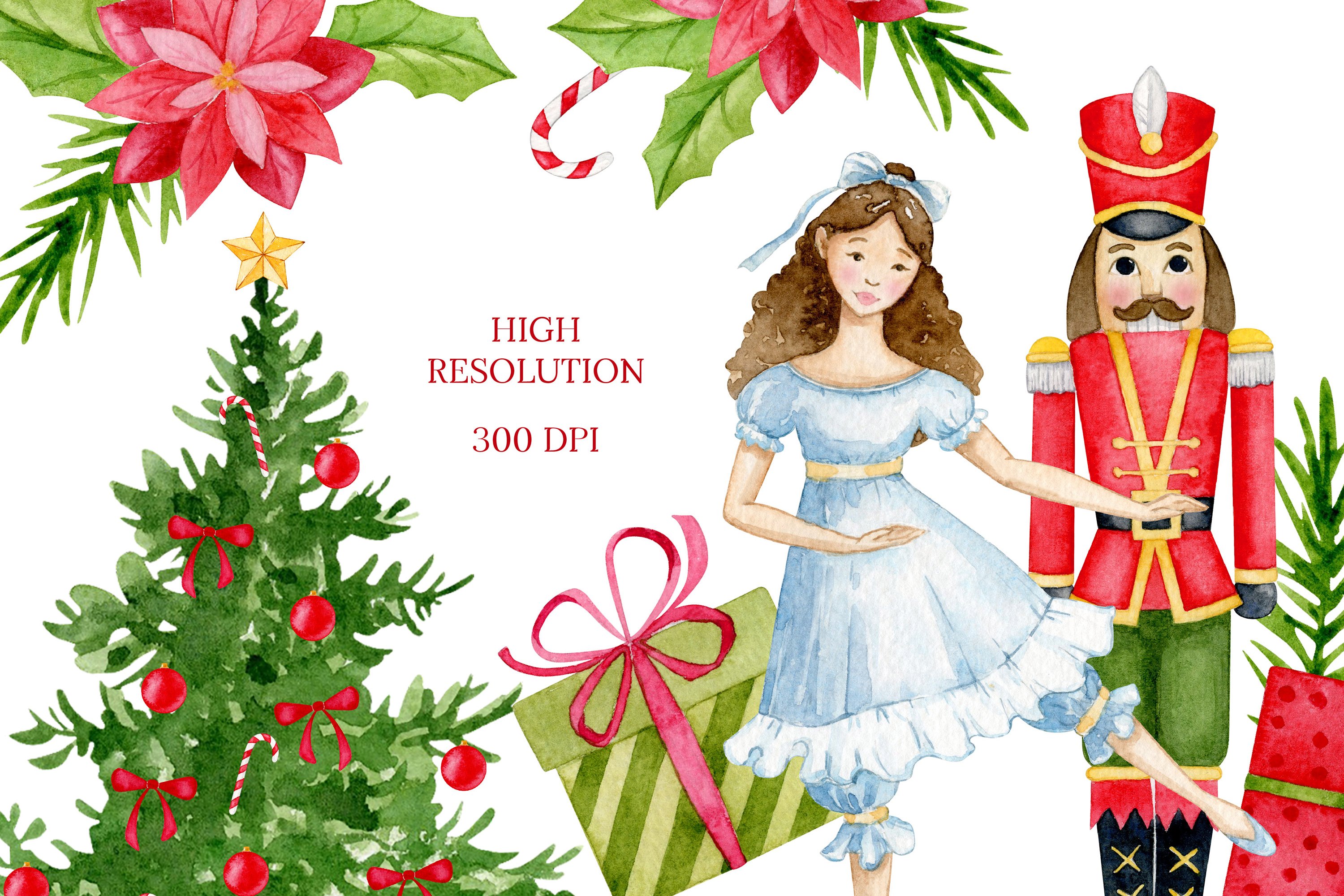 Nutcracker watercolor clipart Christmas Winter clipart (1004478 ...