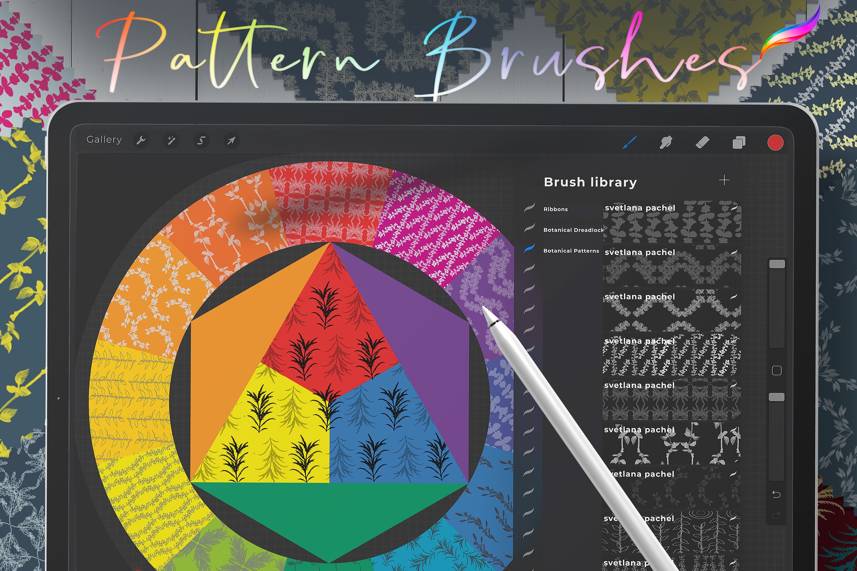 Trending Seamless pattern brushes for Procreate - Botanical (1328002 ...