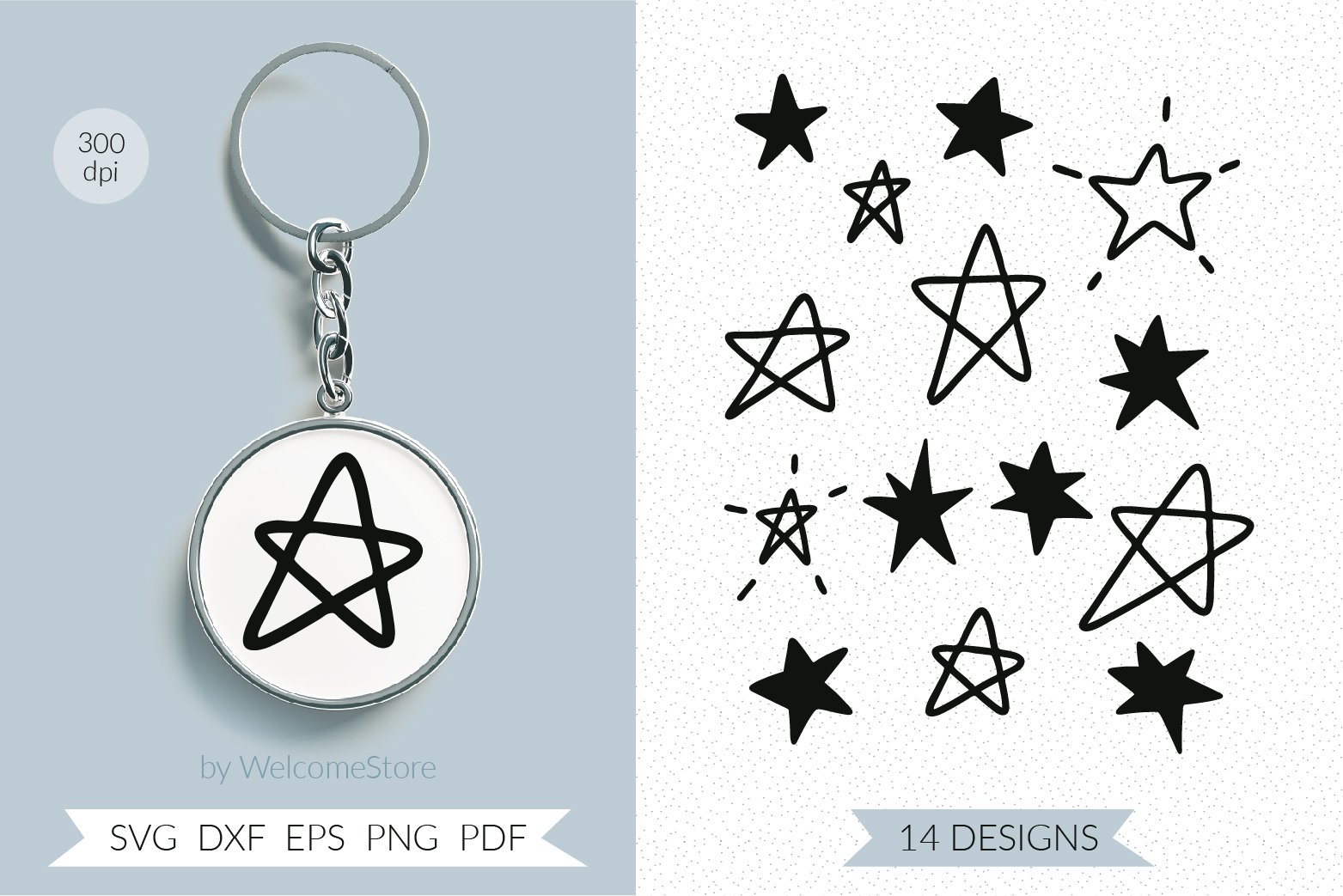 Keychain Stars SVG. Keychain Bundle. Stars Signs. (1273063) | SVGs ...