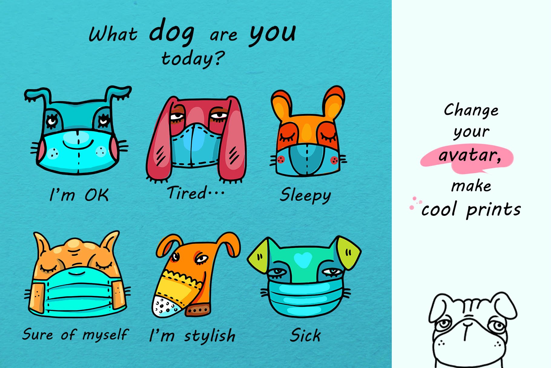 Dogs in mask - medicine illustrations (850431) | Illustrations | Design ...