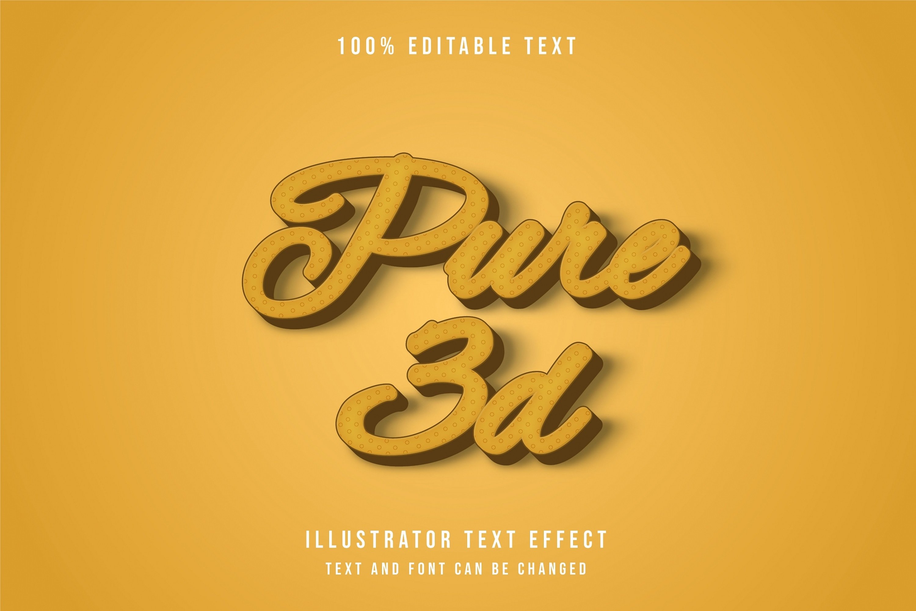 Pure 3d - Text Effect (896469) | Illustrator Plugins | Design Bundles