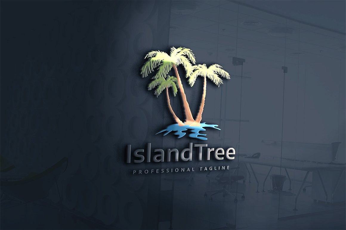 Island Tree Logo (671347) | Logos | Design Bundles