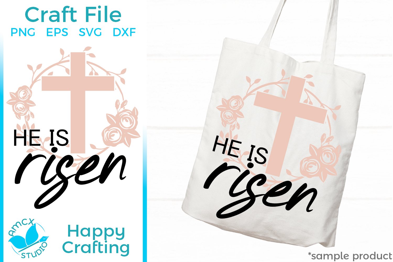 He Is Risen - Christian Cut Craft Files (216656) | SVGs | Design Bundles